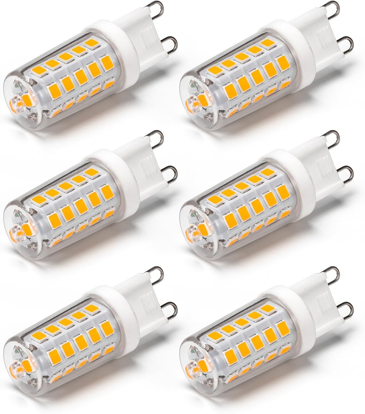 NQWKMZMDJ 6 Pack G9 LED Bulb Dimmable 4W, Equivalent 30W-40W T4 Halogen ...