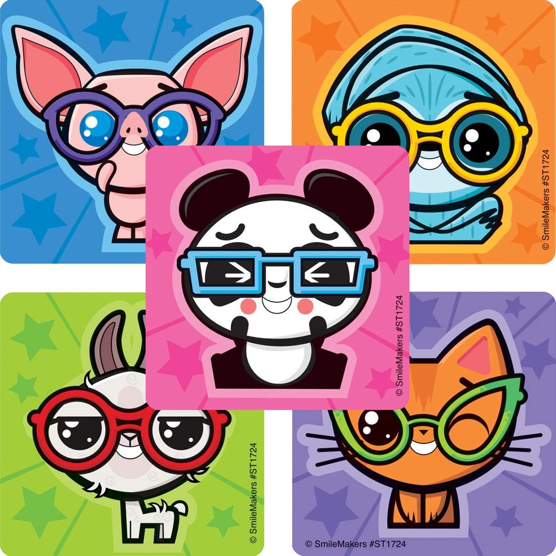 Amazon.com: SmileMakers Animal Eye Check Stickers - Prizes and ...