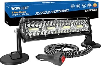 Amazon.com: WOWLED Magnetic LED Light Bar, Super Bright 12 Inch Combo ...