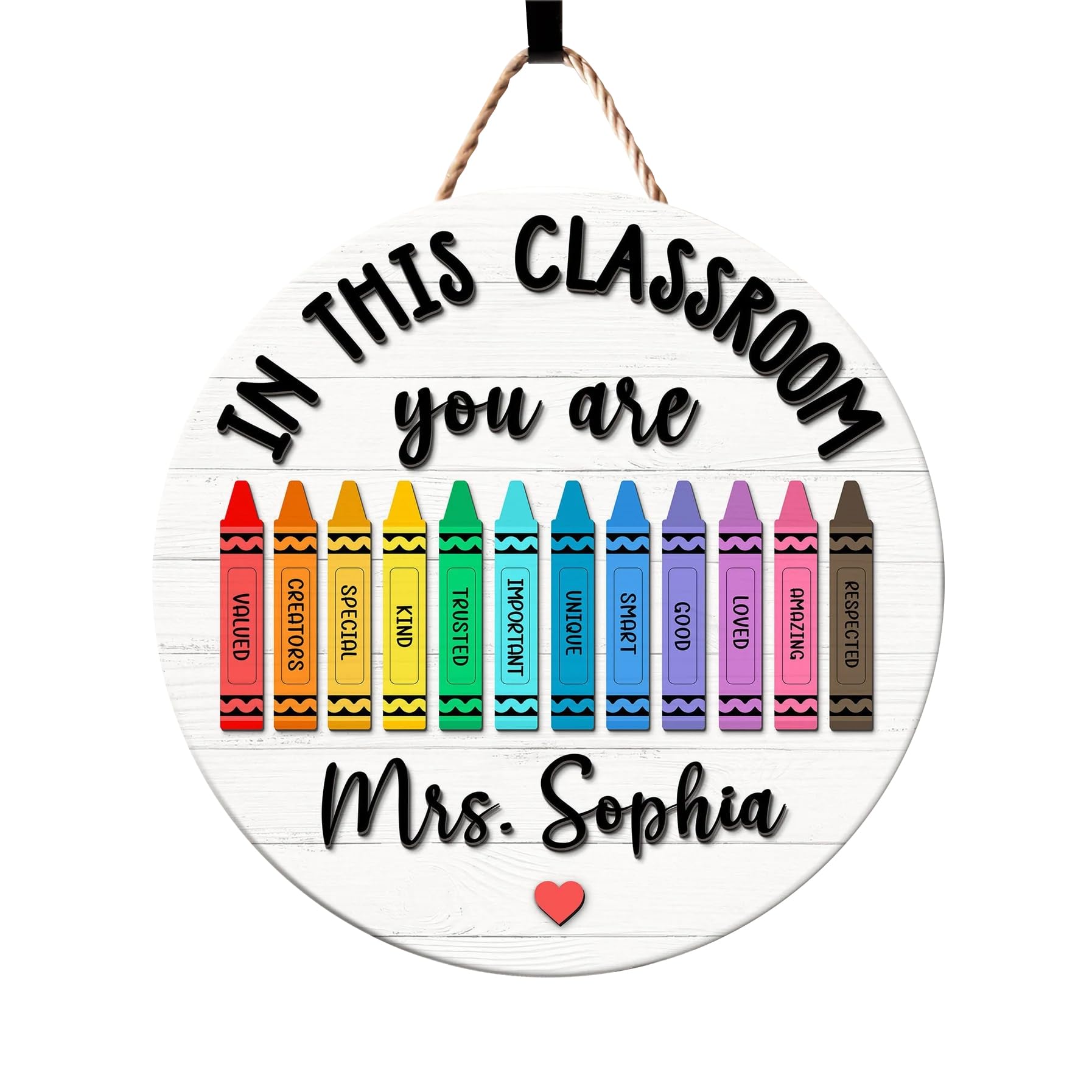 Amazon.com: Custom Welcome Sign For Classroom, Teacher Door Sign ...