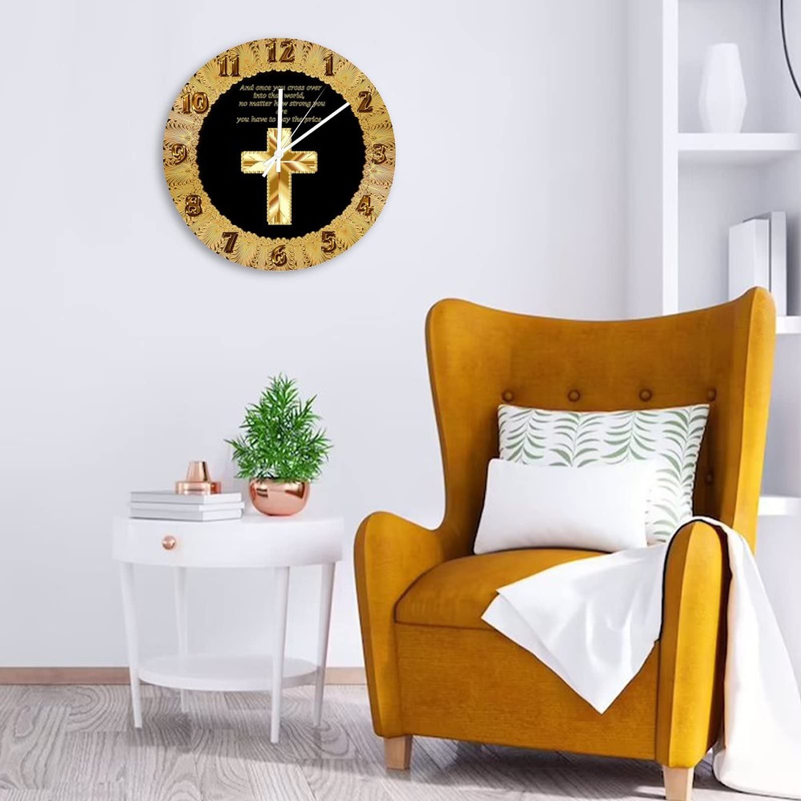 Gold Interior Home Wall Cross Wall Cross Home Decor Wooden Vintage