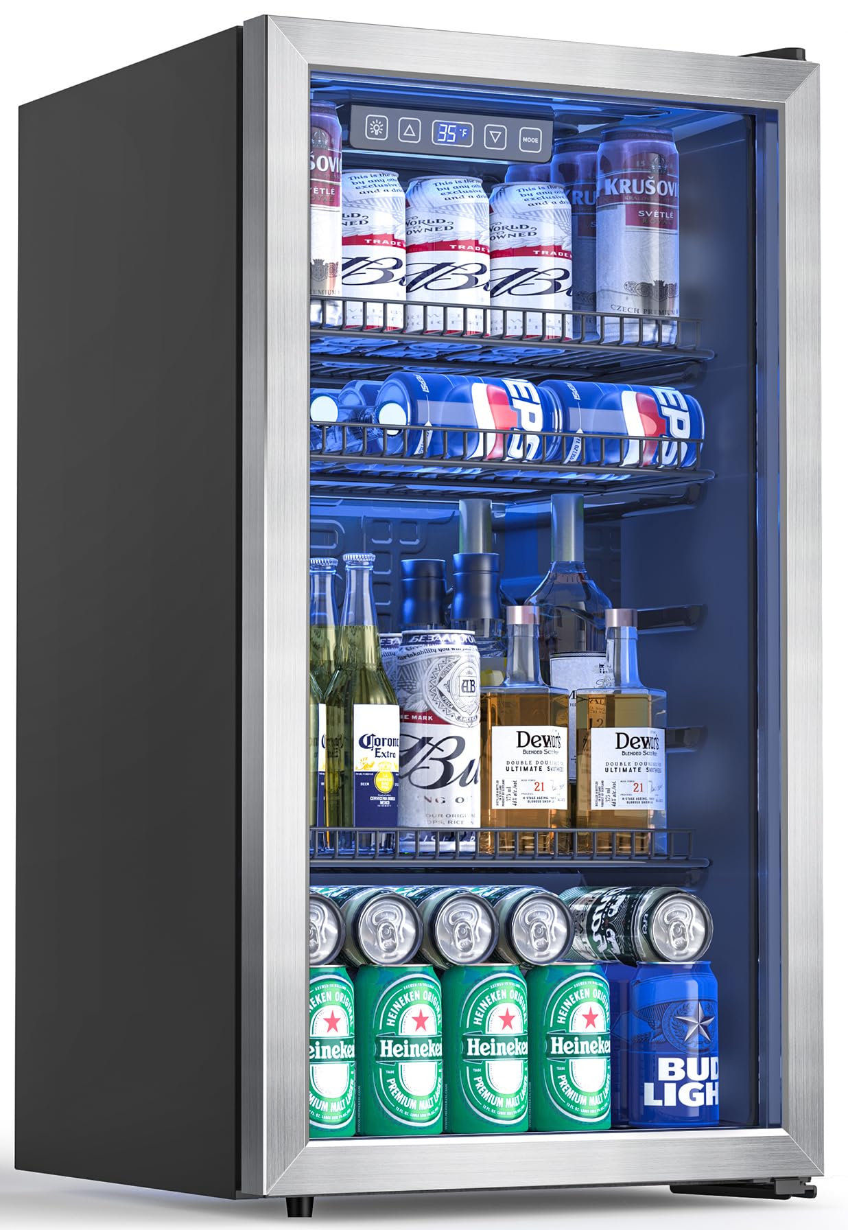 Amazon.com: Manastin Beverage Refrigerator and Cooler, Freestanding ...