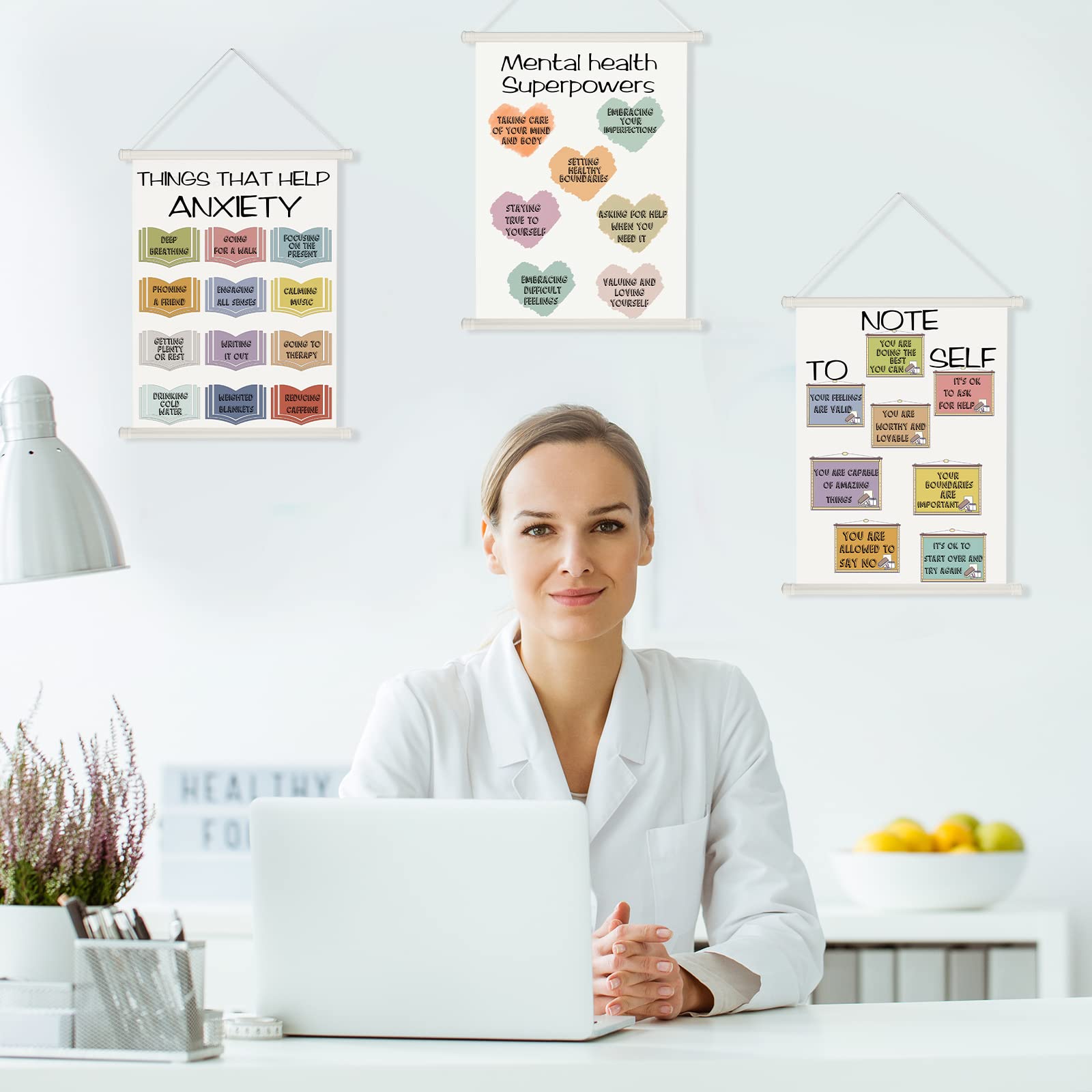 Snapklik.com : 3 Pcs Note To Self Therapy Office Decor Mental Health ...