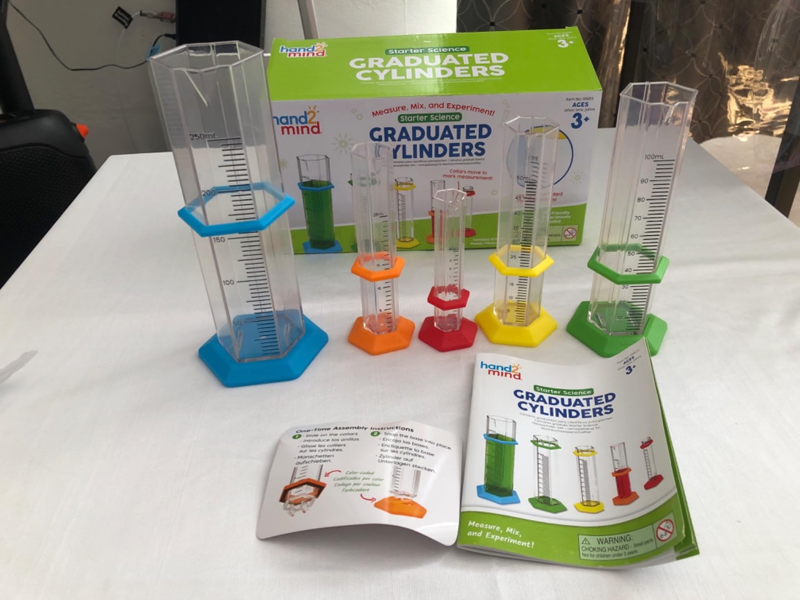 Learning Resources Starter Science Graduated Cylinder Set, Ages 3 ...