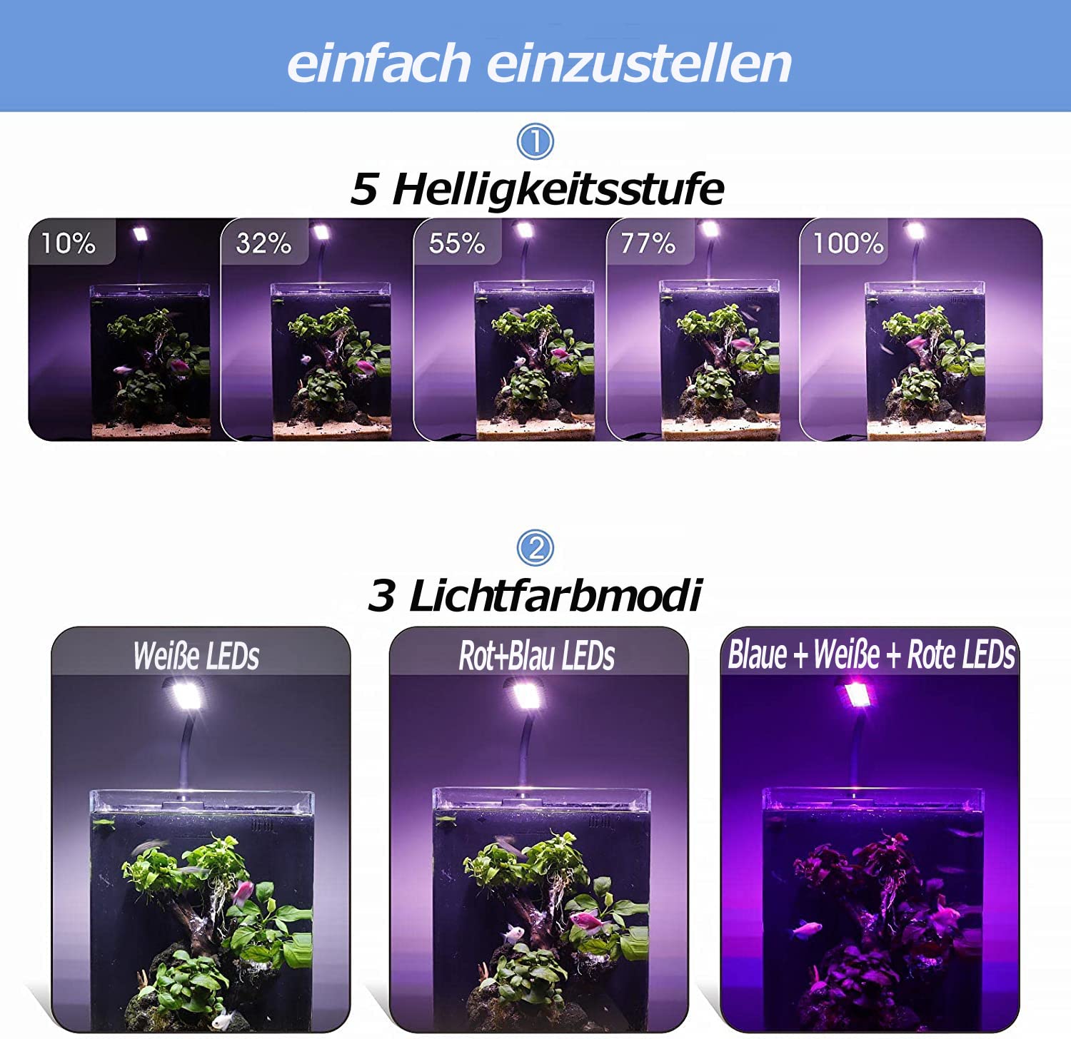Lighted Led Aquarium Light Fixtures 3