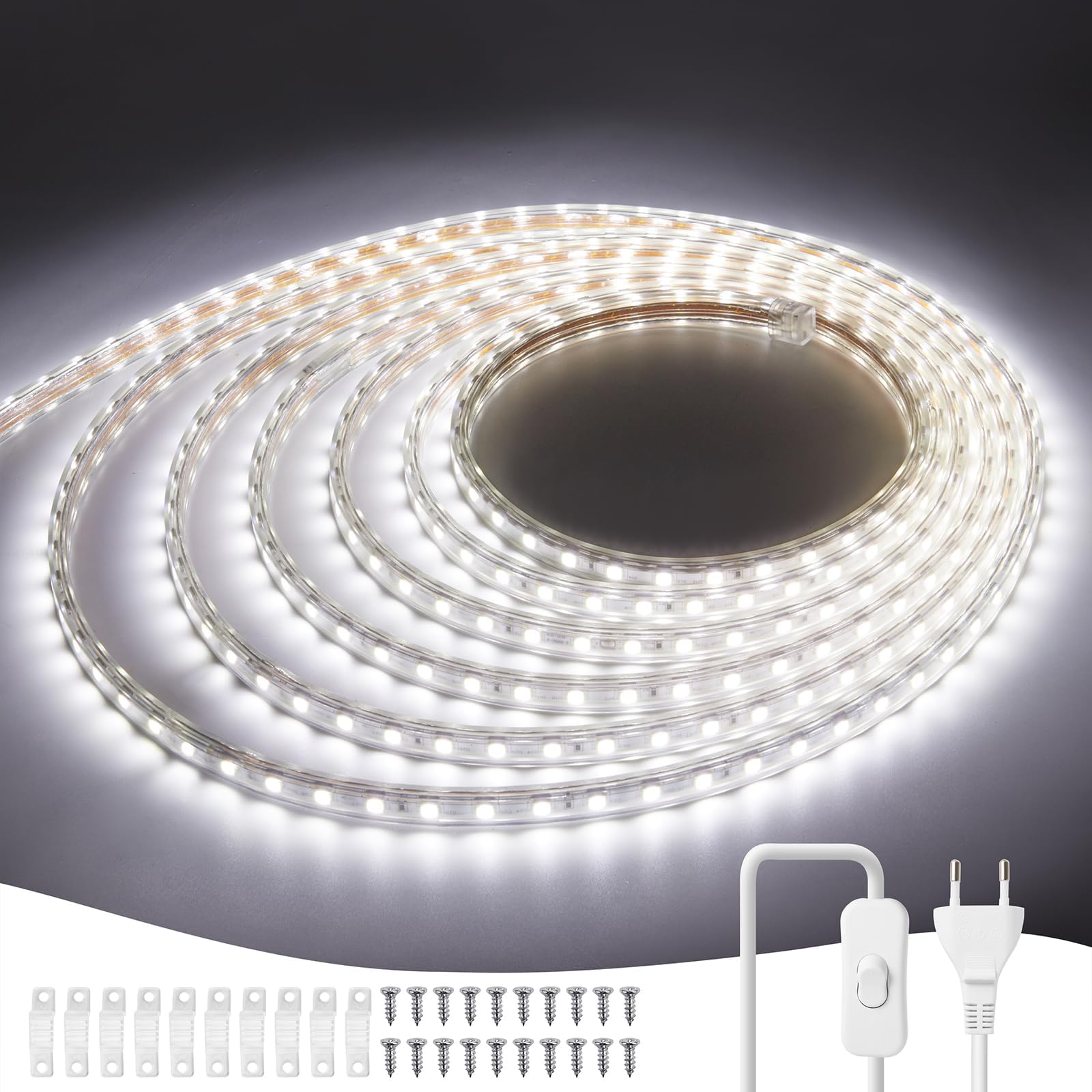 LONCWO LED Streifen 2m, IP65 Wasserdicht LED Band LED Stripes mit ...