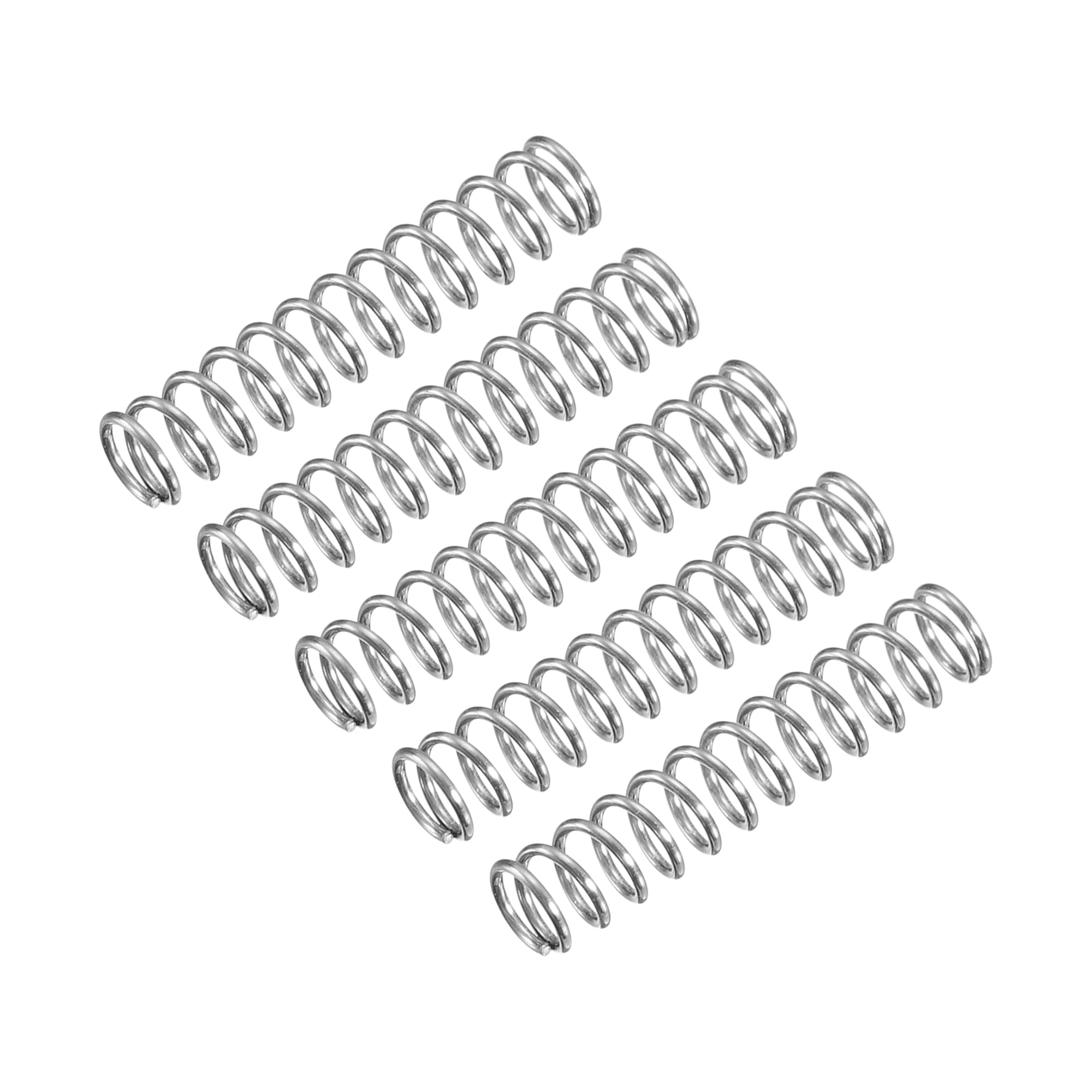 uxcell Compression Spring, 5Pcs 304 Stainless Steel, 4mm OD, 0.5mm Wire ...