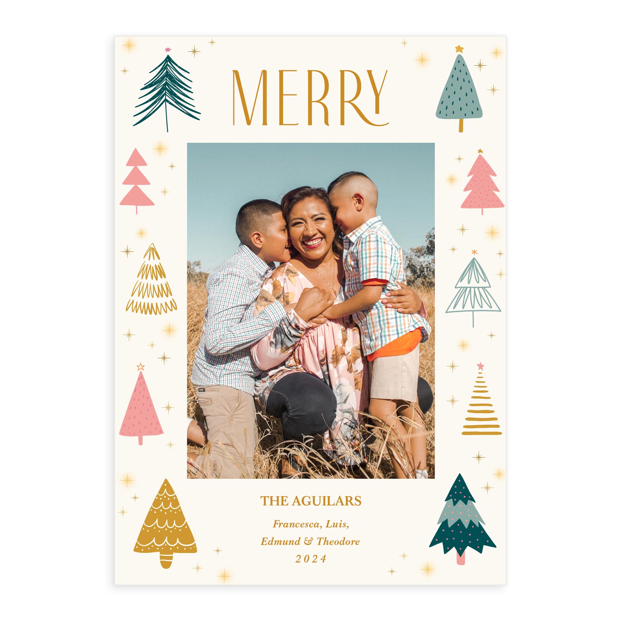 Rustic Personalized Christmas Cards
