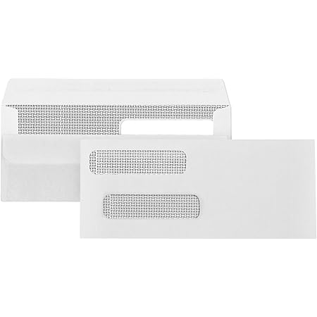 Amazon.com : 500#8 Gummed Double Window Security Check Envelopes ...