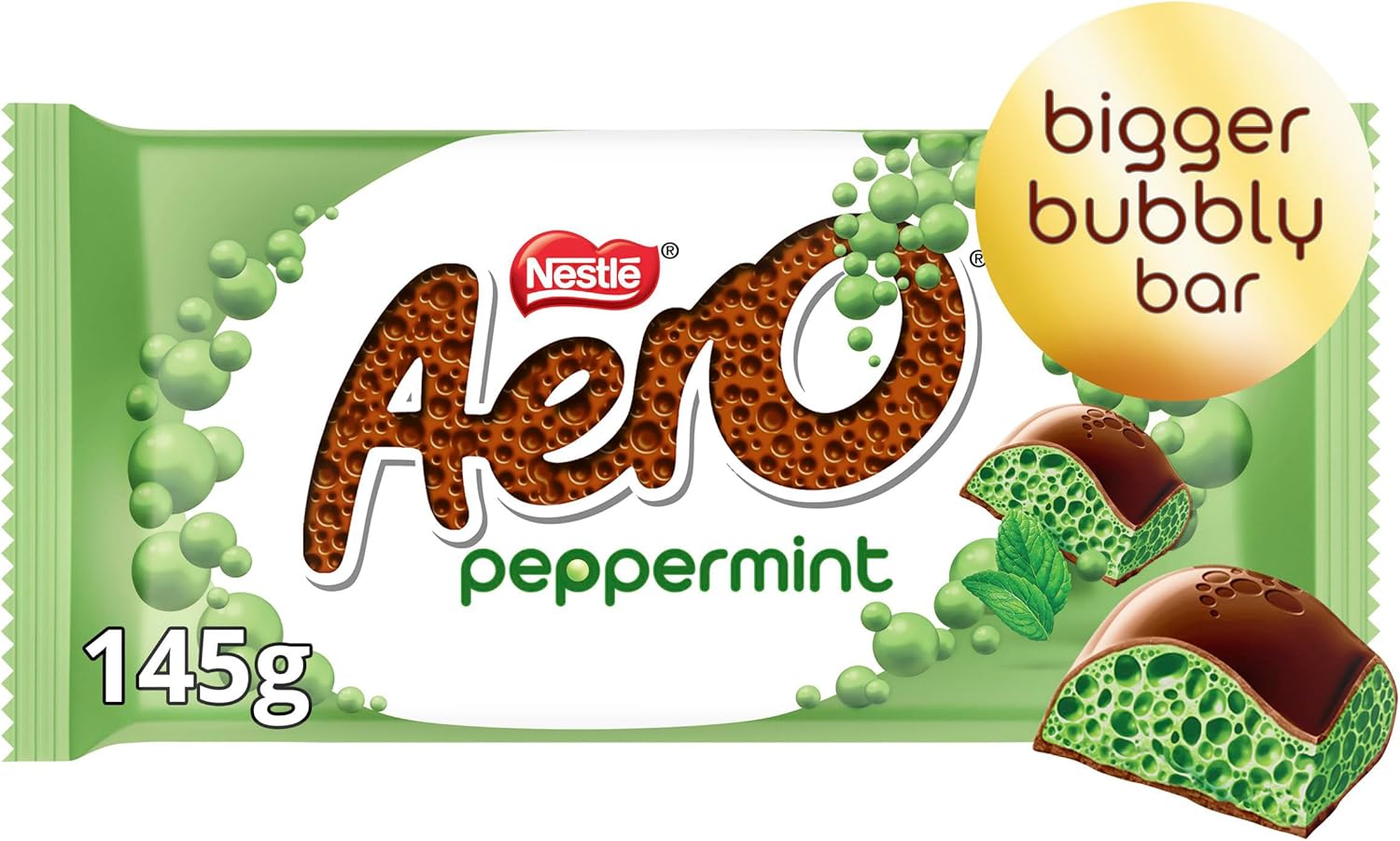 Aero Large Peppermint Sharing Block 145g : Amazon.co.uk: Grocery