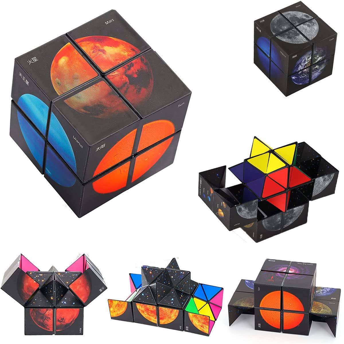2 in 1 Magic Star Cube,3D Infinity Cube Autism Toys for Kids Gifts ...