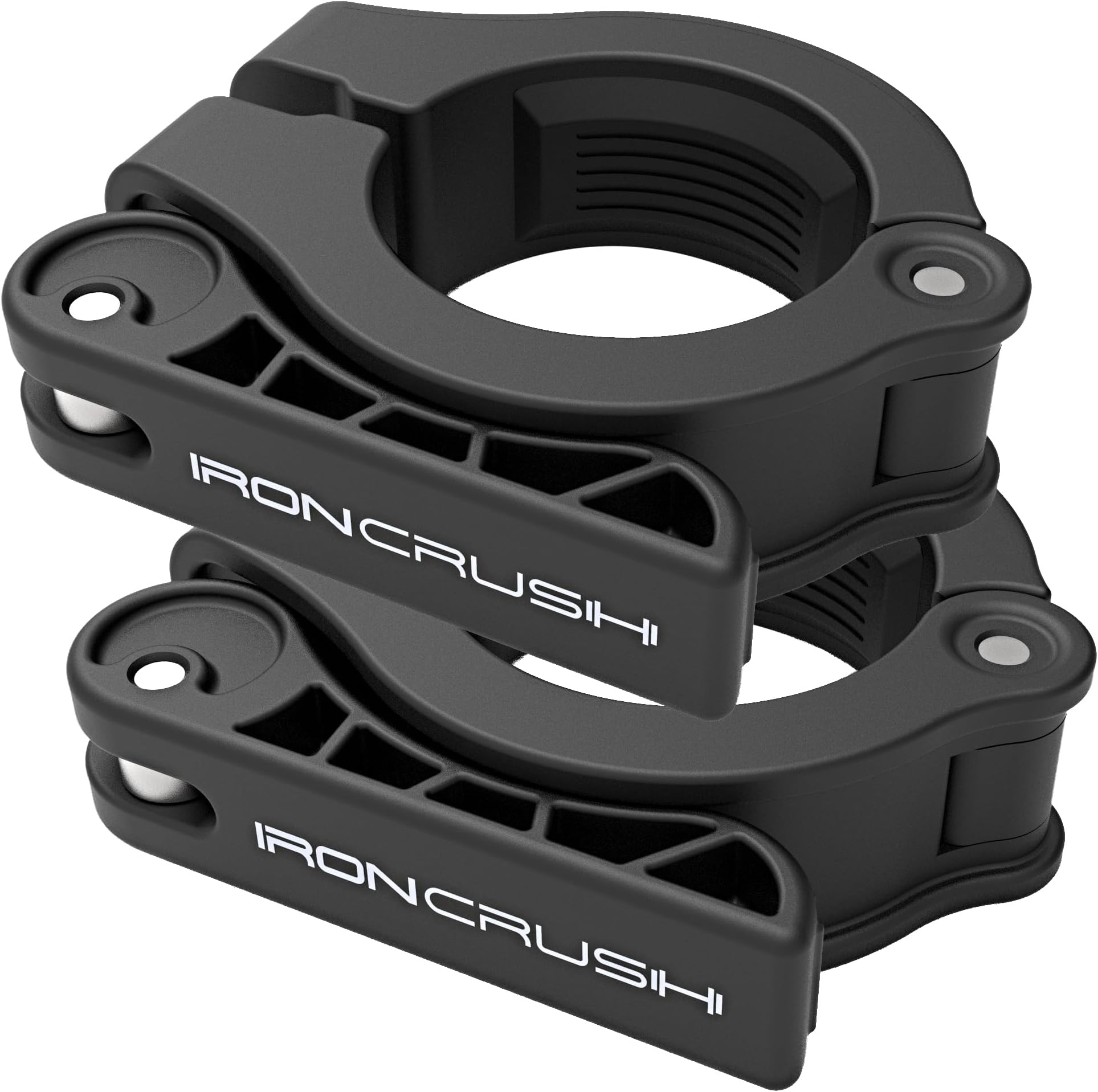 Amazon.com: Iron Crush Olympic Barbell Clips - Adjustable & Slim Gym ...