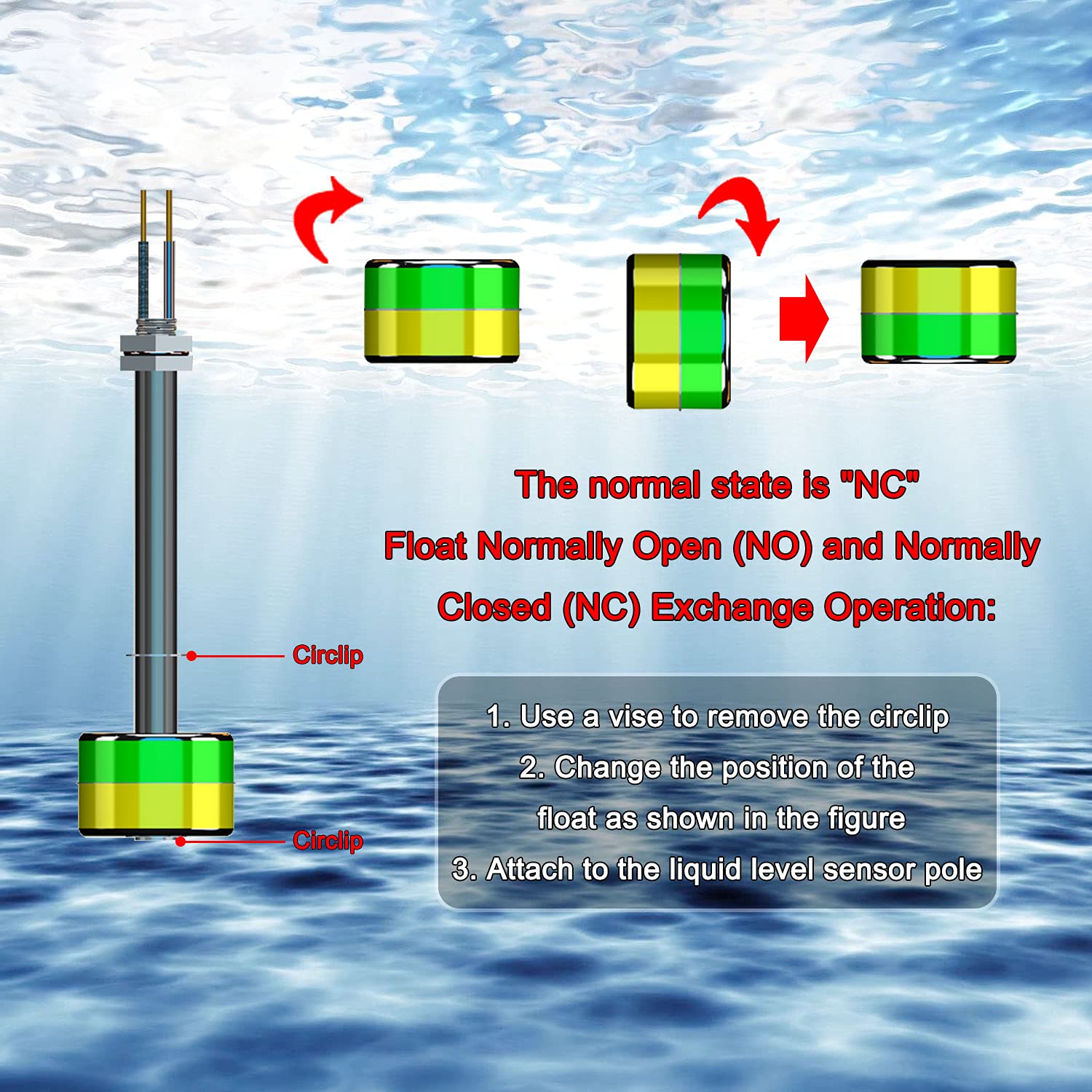 Snapklik.com : Water Level Sensor Switch Stainless Steel,Liquid Level ...