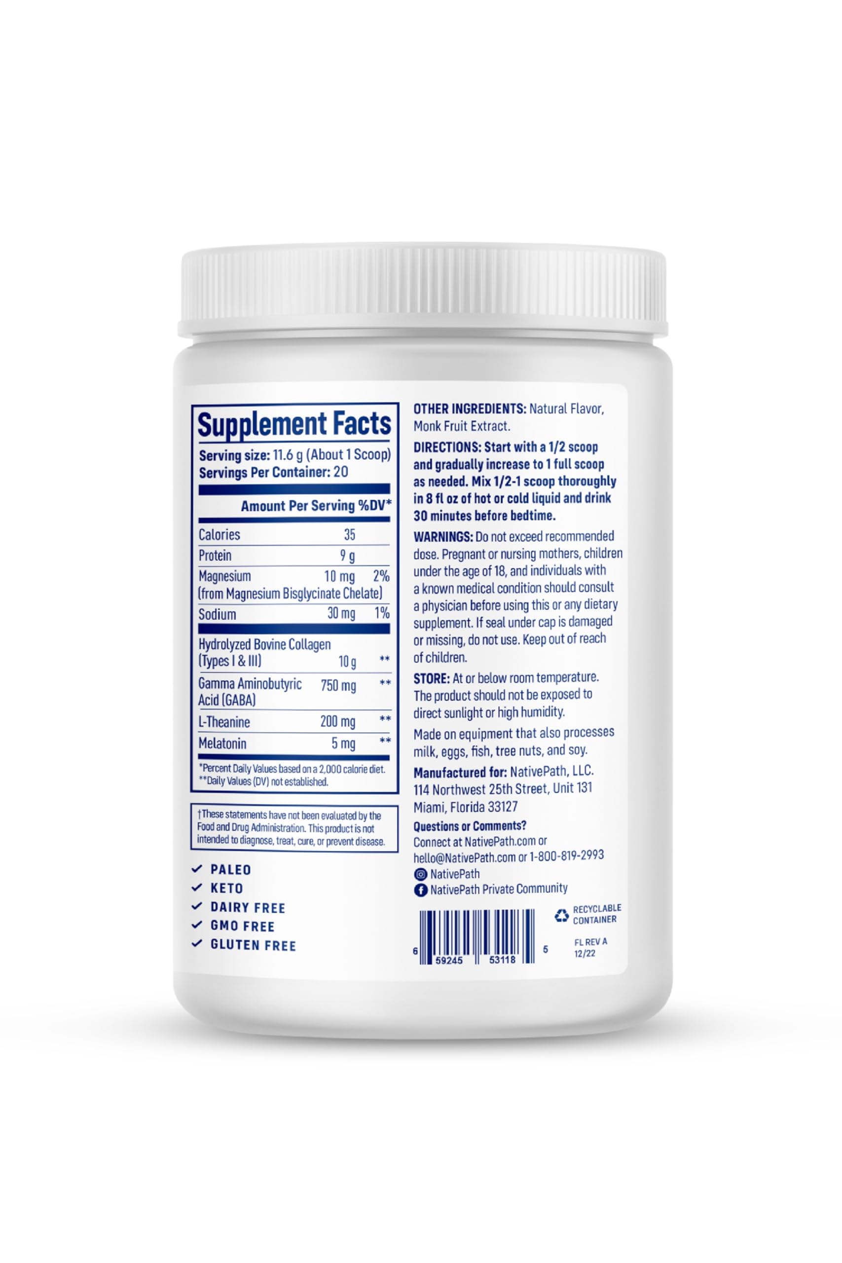 Snapklik.com : NativePath Collagen PM - Lemon Nighttime Collagen ...