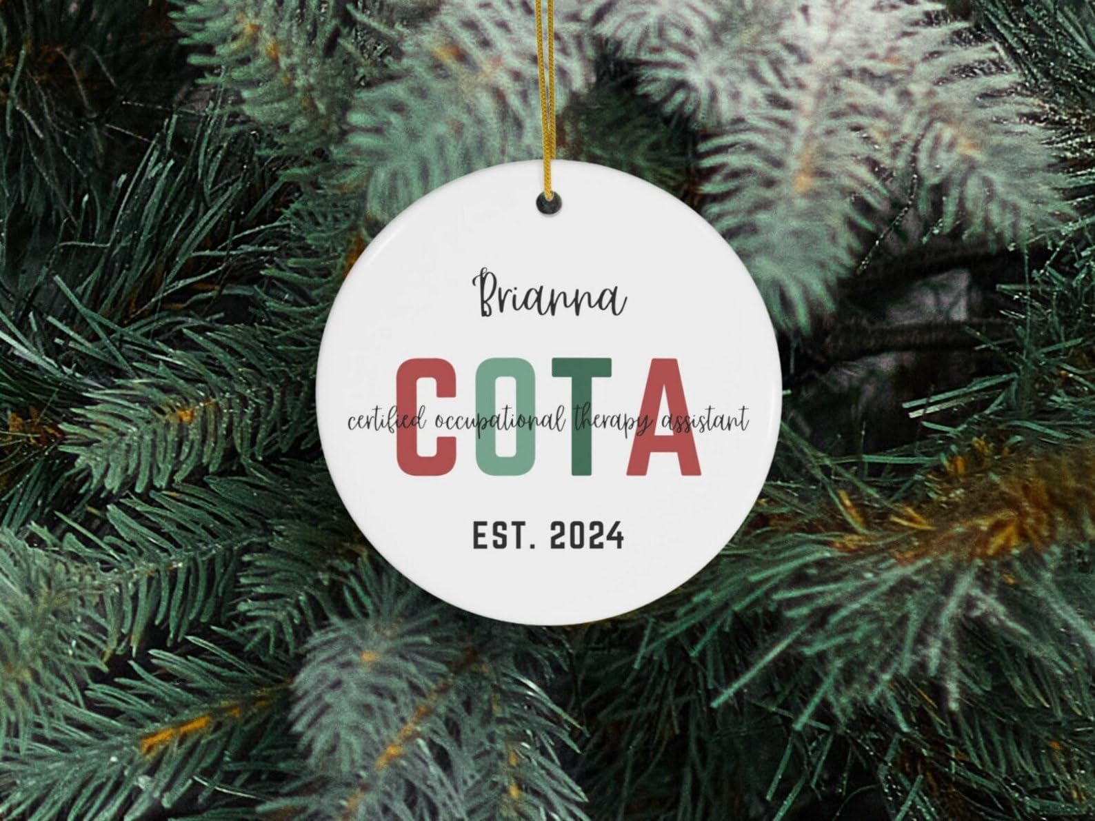 Amazon.com: Personalized Occupational Therapy Assistant Ornament Custom ...