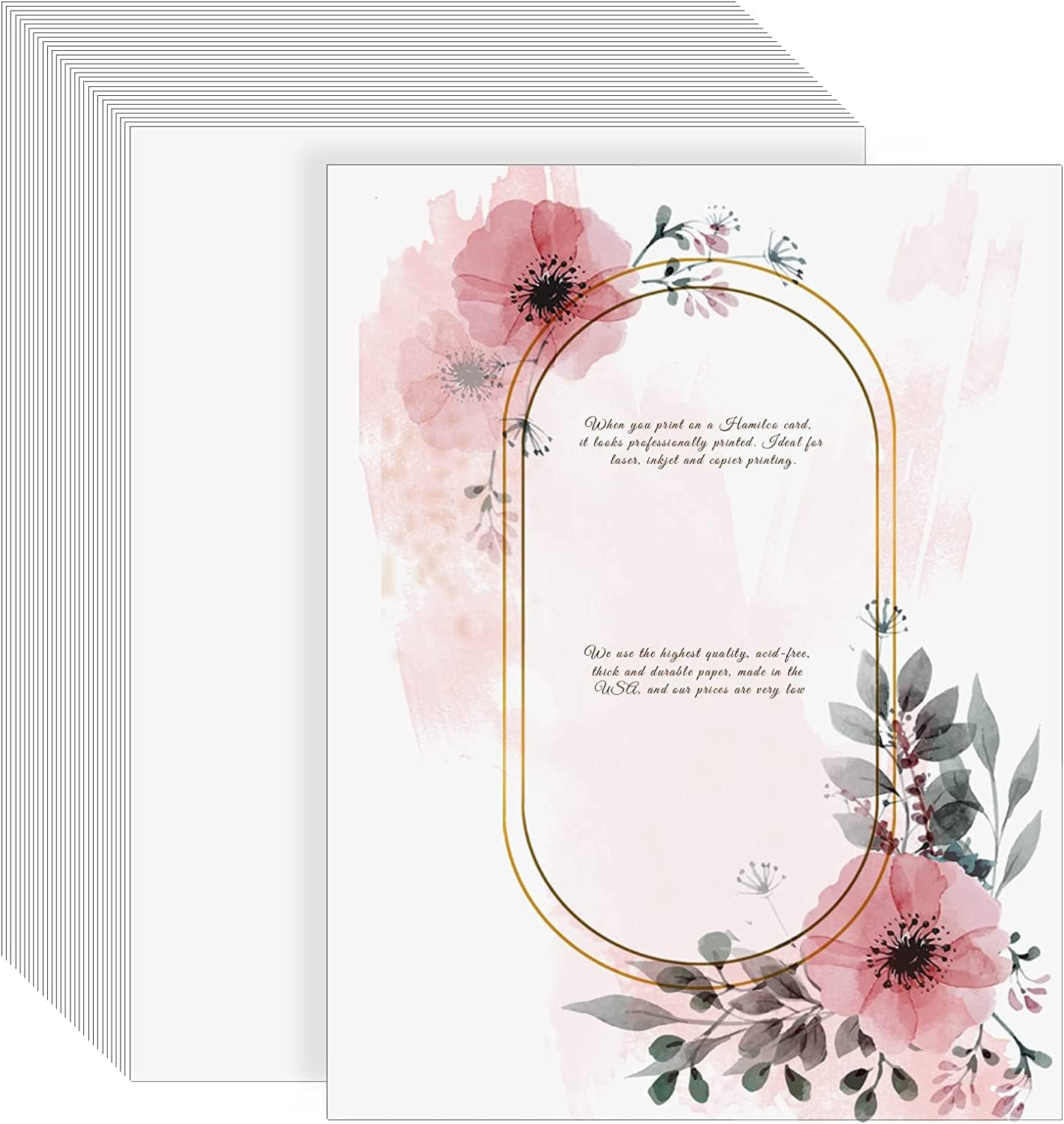 White Cardstock Thick Paper 8.5" x 11", 250gsm Thick Card Stock Paper ...