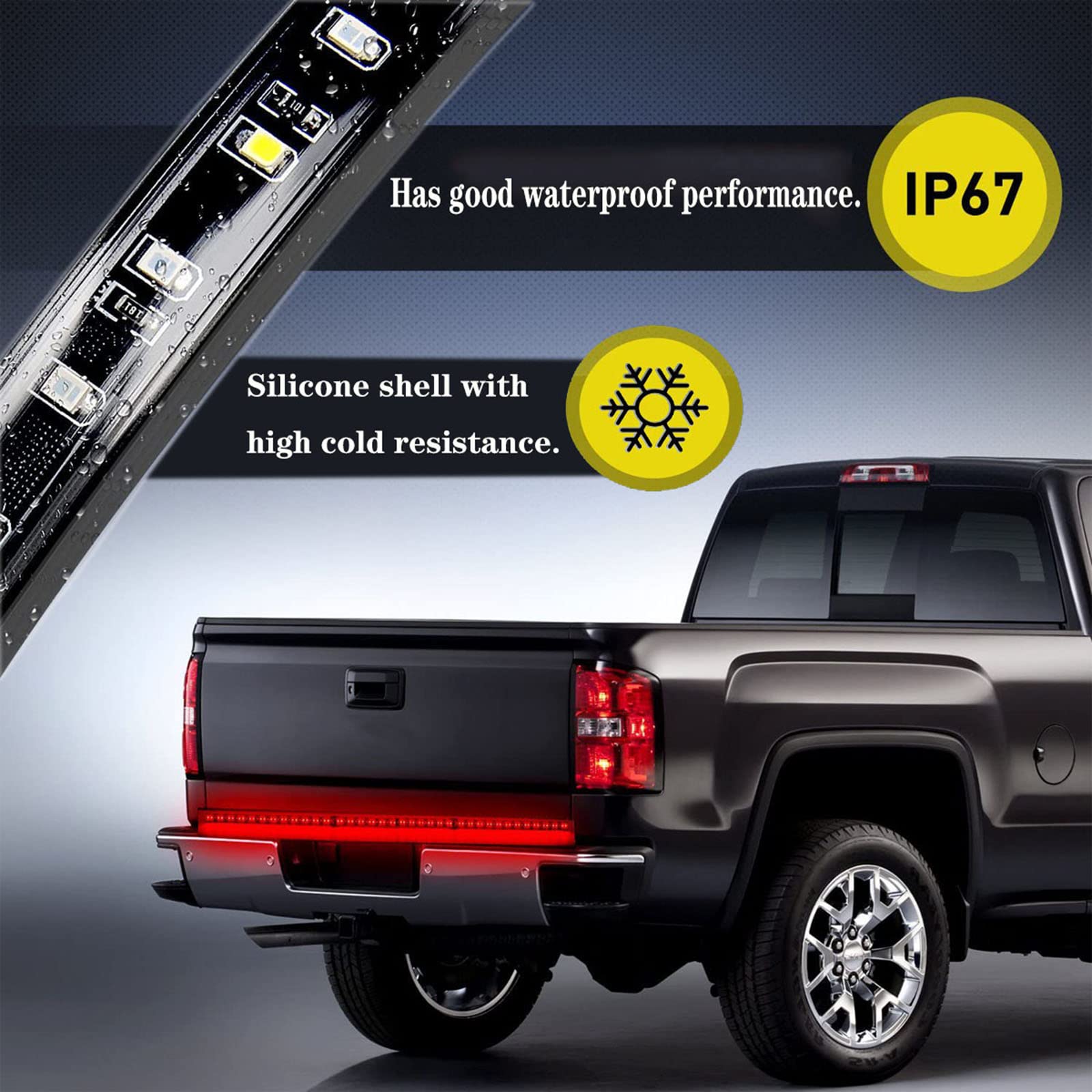 Snapklik.com : QHDSGZS 49 Inch / 60 Inch Truck Tail Light Bar, Brake ...
