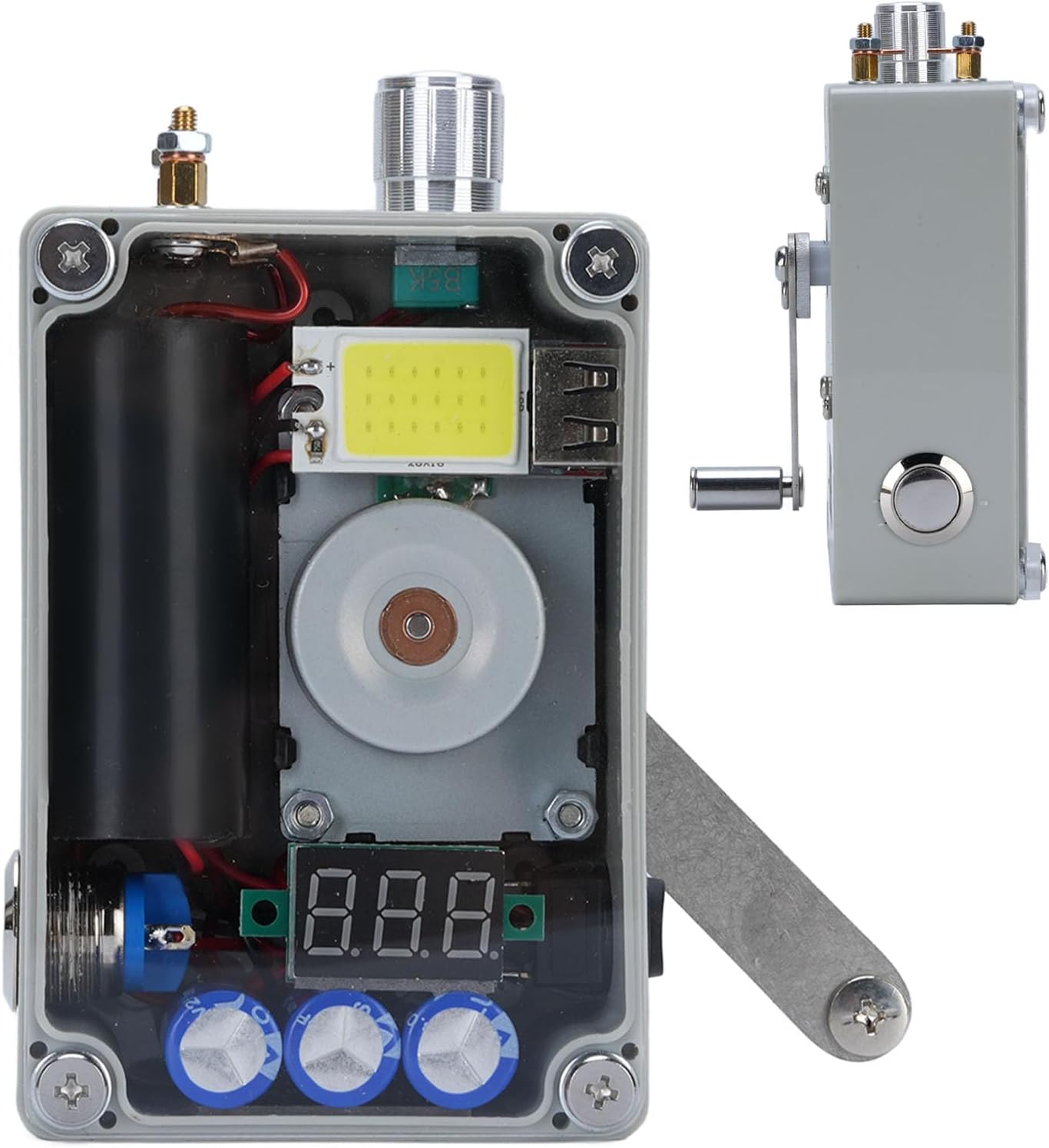 Hand Crank Generator, Fast Charging Portable Power Station with COB ...