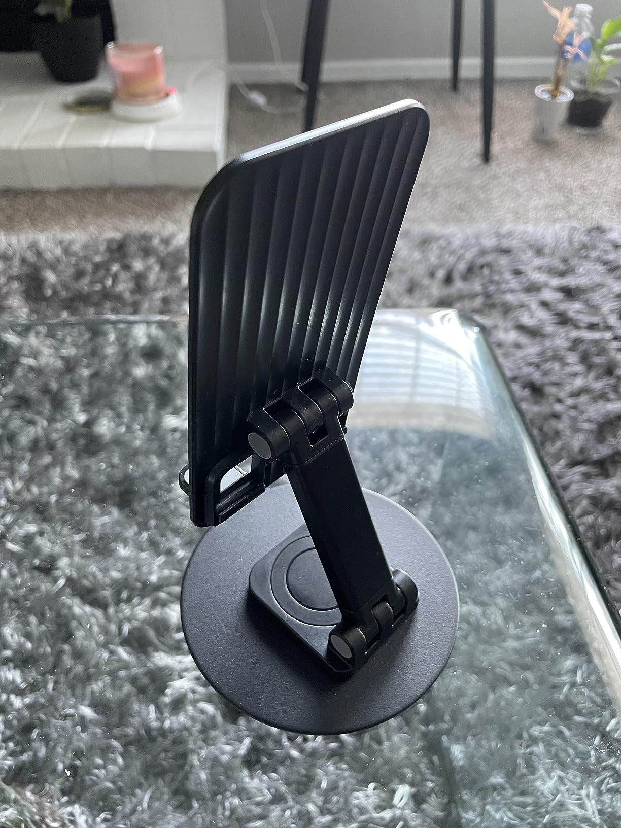 Amazon.com: Foldable Cell Phone Stand, Foldable Aluminum Tablet Holder ...