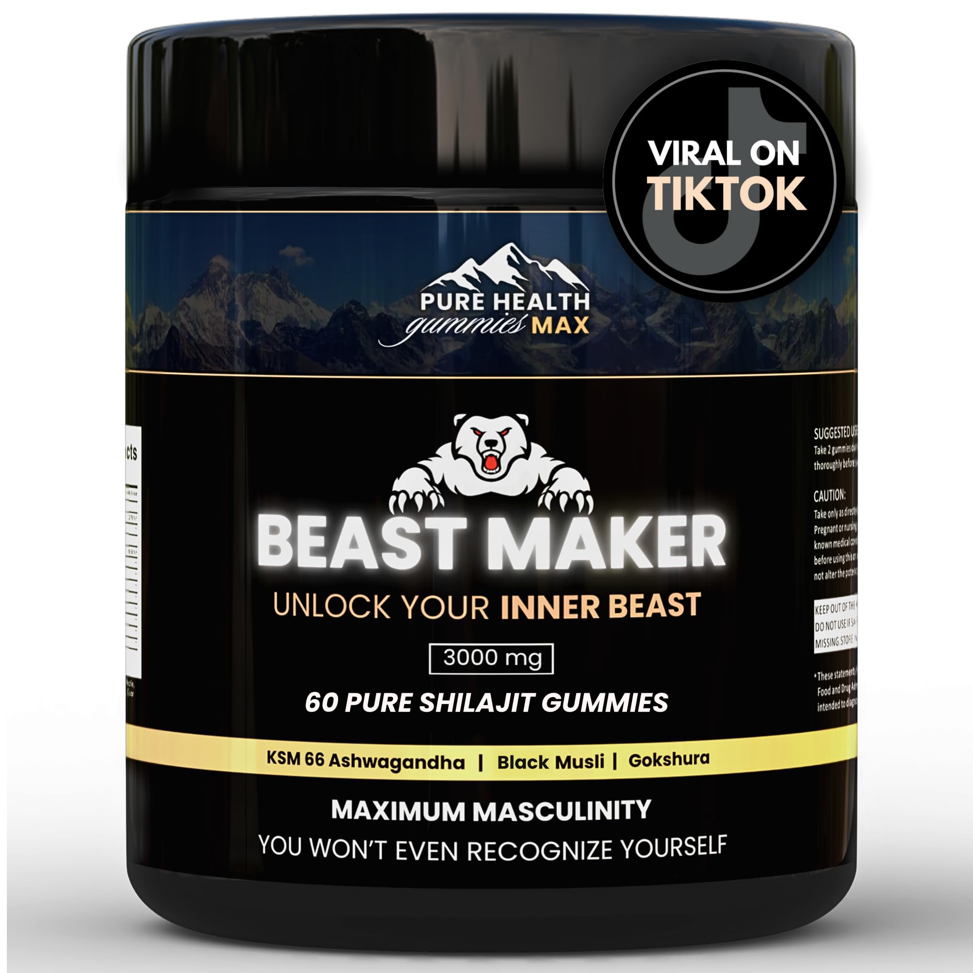 Amazon.com: Beast Maker - Pure Shilajit Gummies for Men | Natural ...