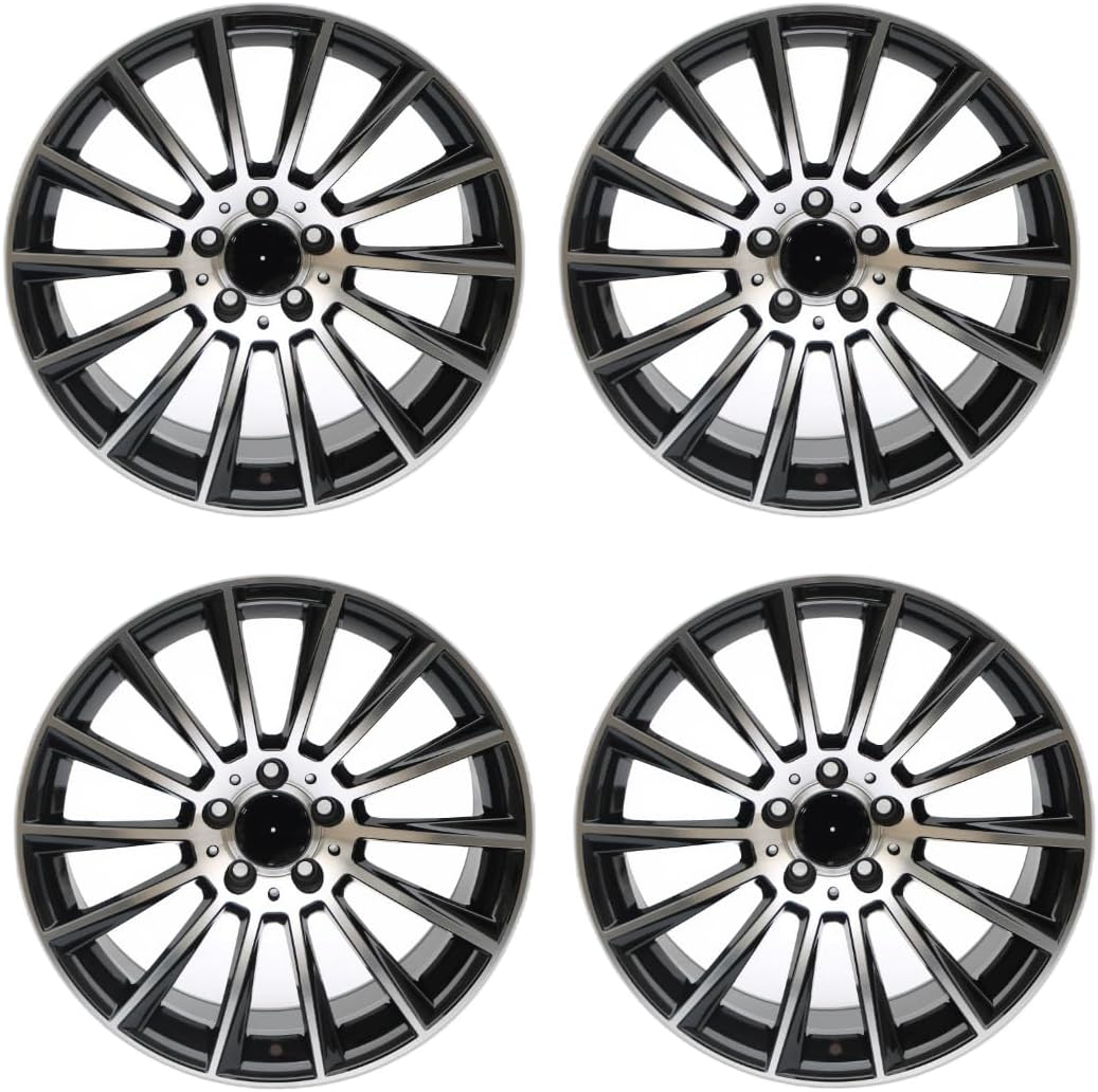 Amazon.com: New 17 inch x 8 Wheels Rims S550 AMG Style Black Machined ...