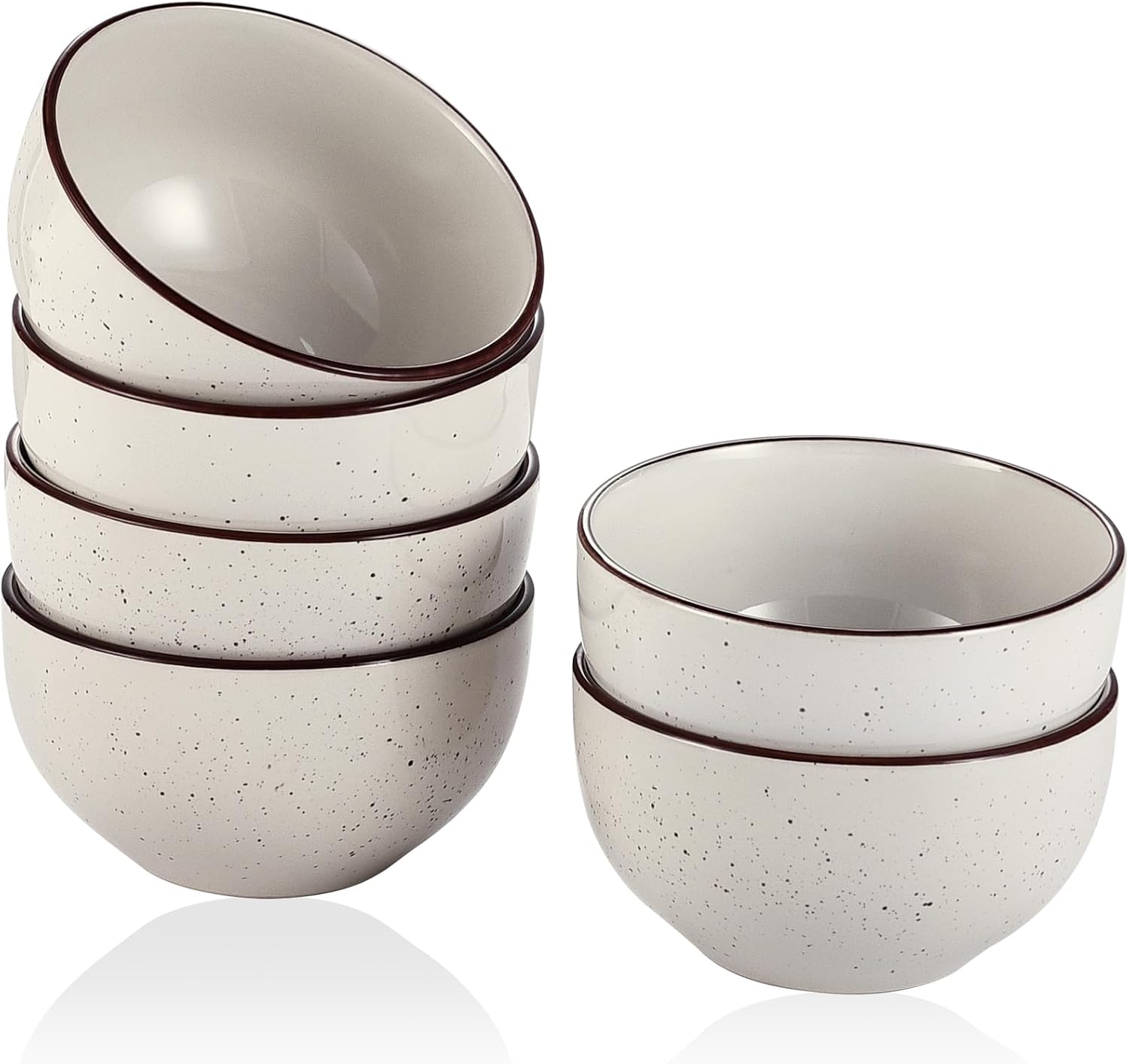 Amazon.com | Ceramic Cereal Bowl Soup Bowls - Modern Rustic Porcelain ...