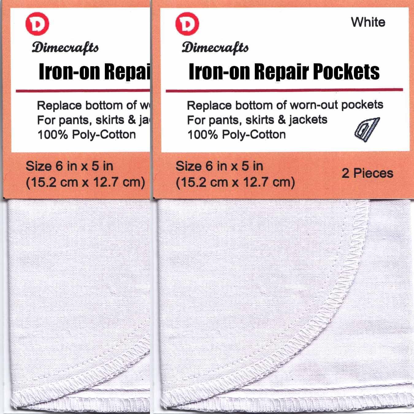 Amazon.com: -1 Pair Dimecrafts Heat-Set (Iron-on) Repair Pockets for ...