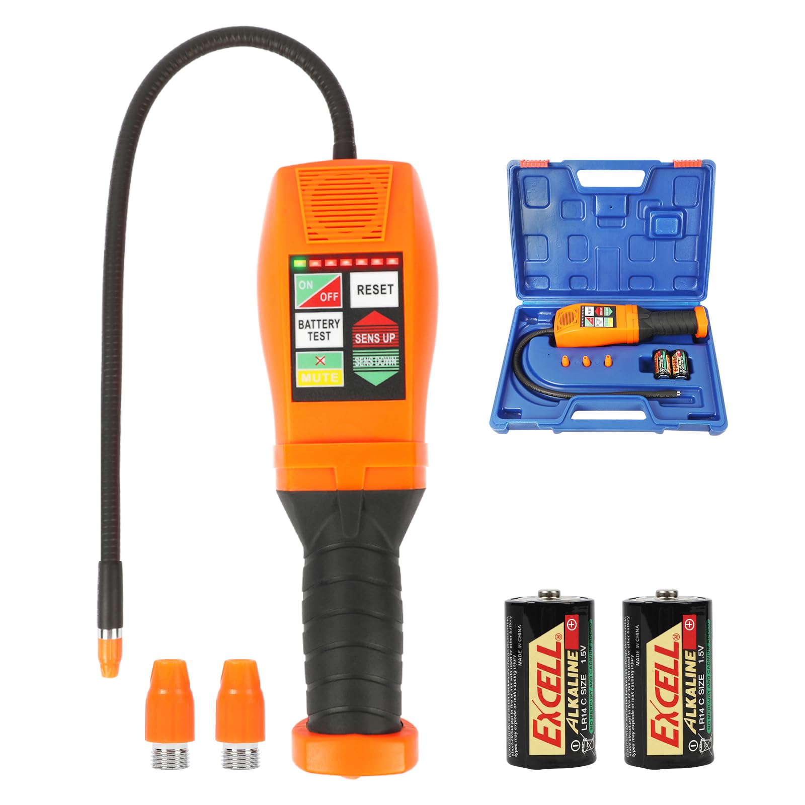 Refrigerant Leak Detector, 0.1 oz/yr Freon Leak Detector R134A R410A ...