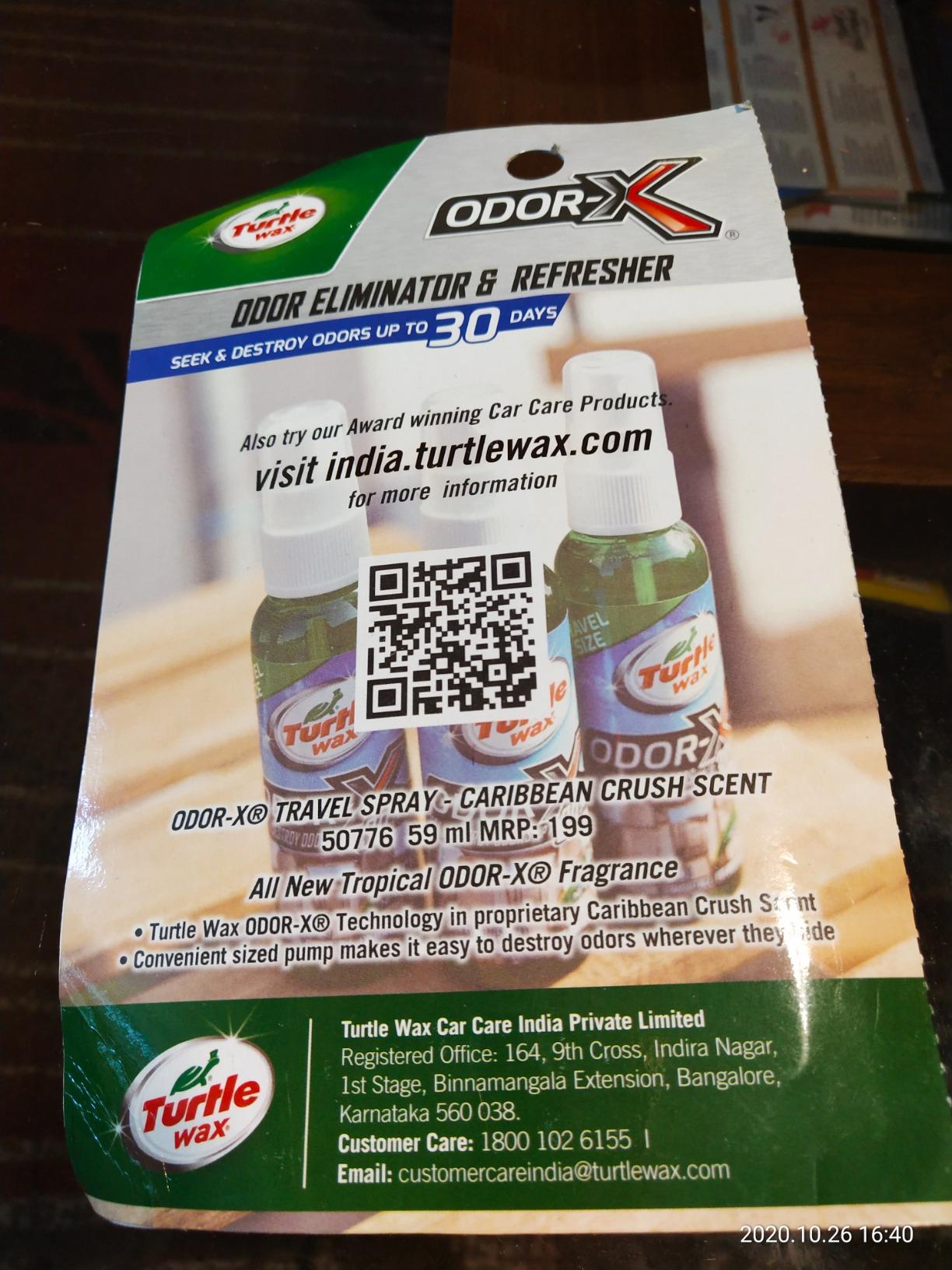 Turtle Wax Odor- X Travel Spray - Caribbean Crush Scent : Amazon.in ...