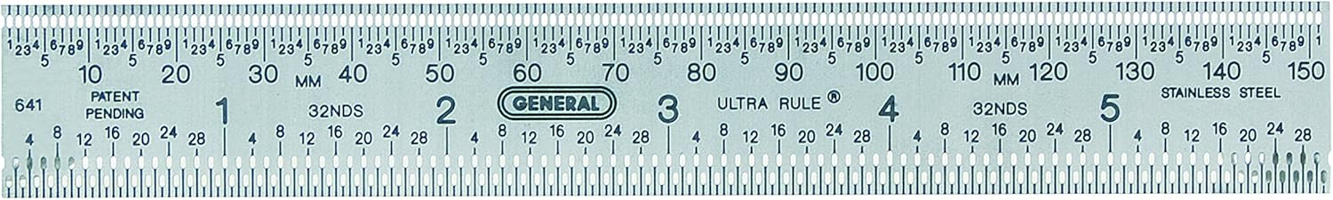 General Tools 641 Ultra Rule Flex Stainless Steel Ruler - Construction ...