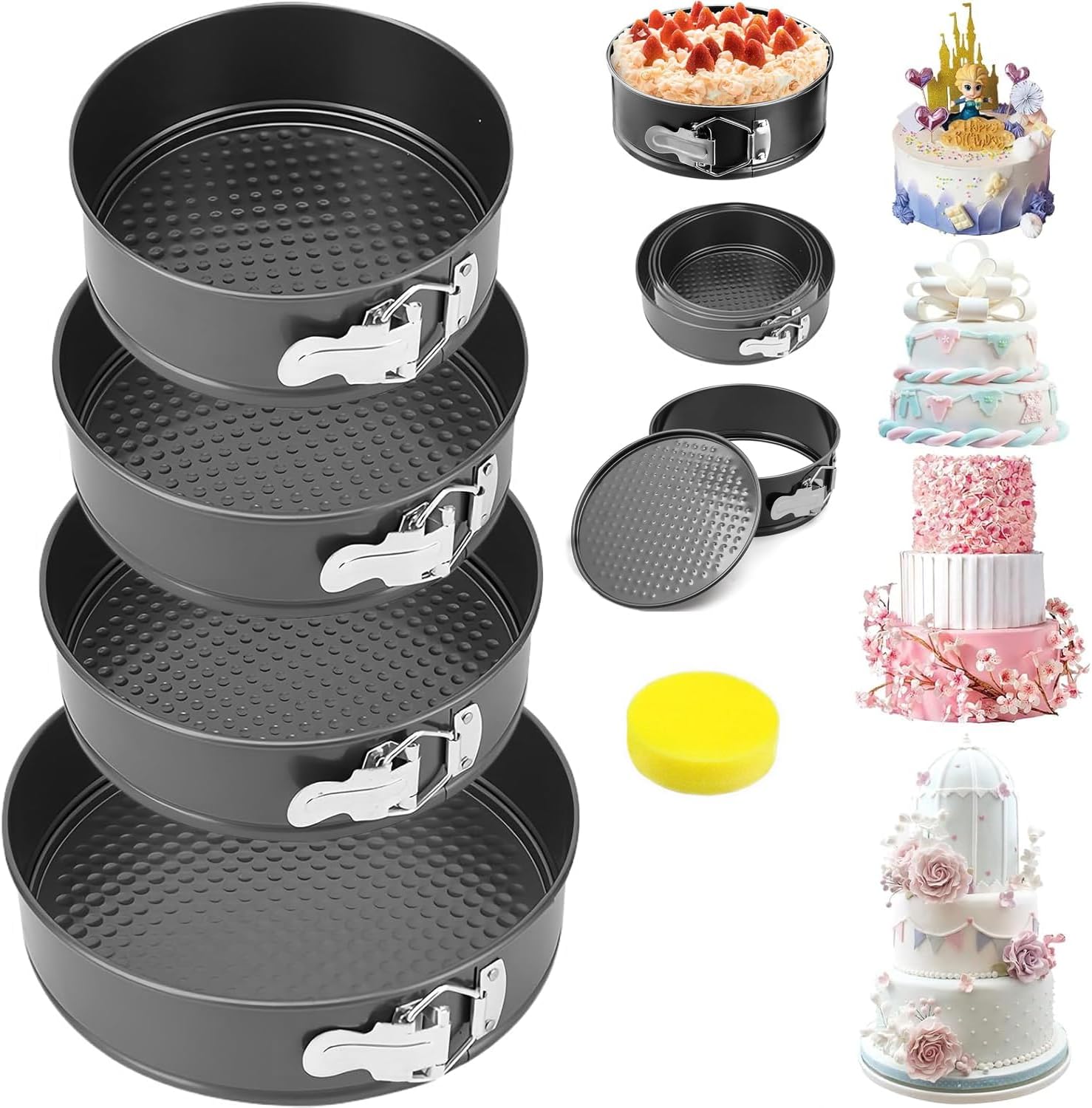 Mini Molde para Hornear Desmontables, 3 Piezas Utensilios para Hornear ...