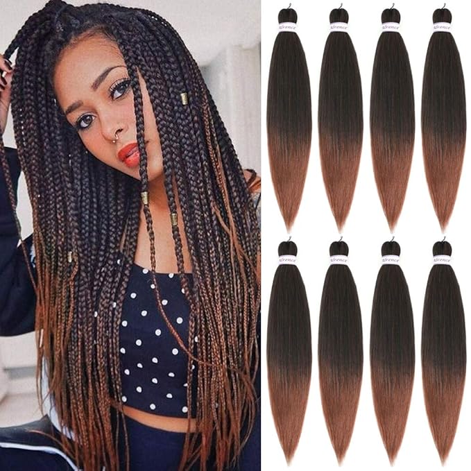 Amazon.com : Alrence Pre Stretched Braiding Hair Long Braid 30 Inch 8 ...