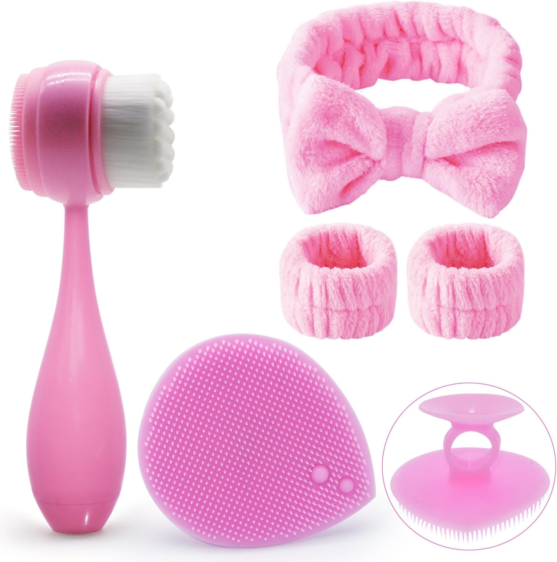 Amazon.com: XianNiAn [5 Pcs]Cleansing Brush Face& Headband and Cuffs ...