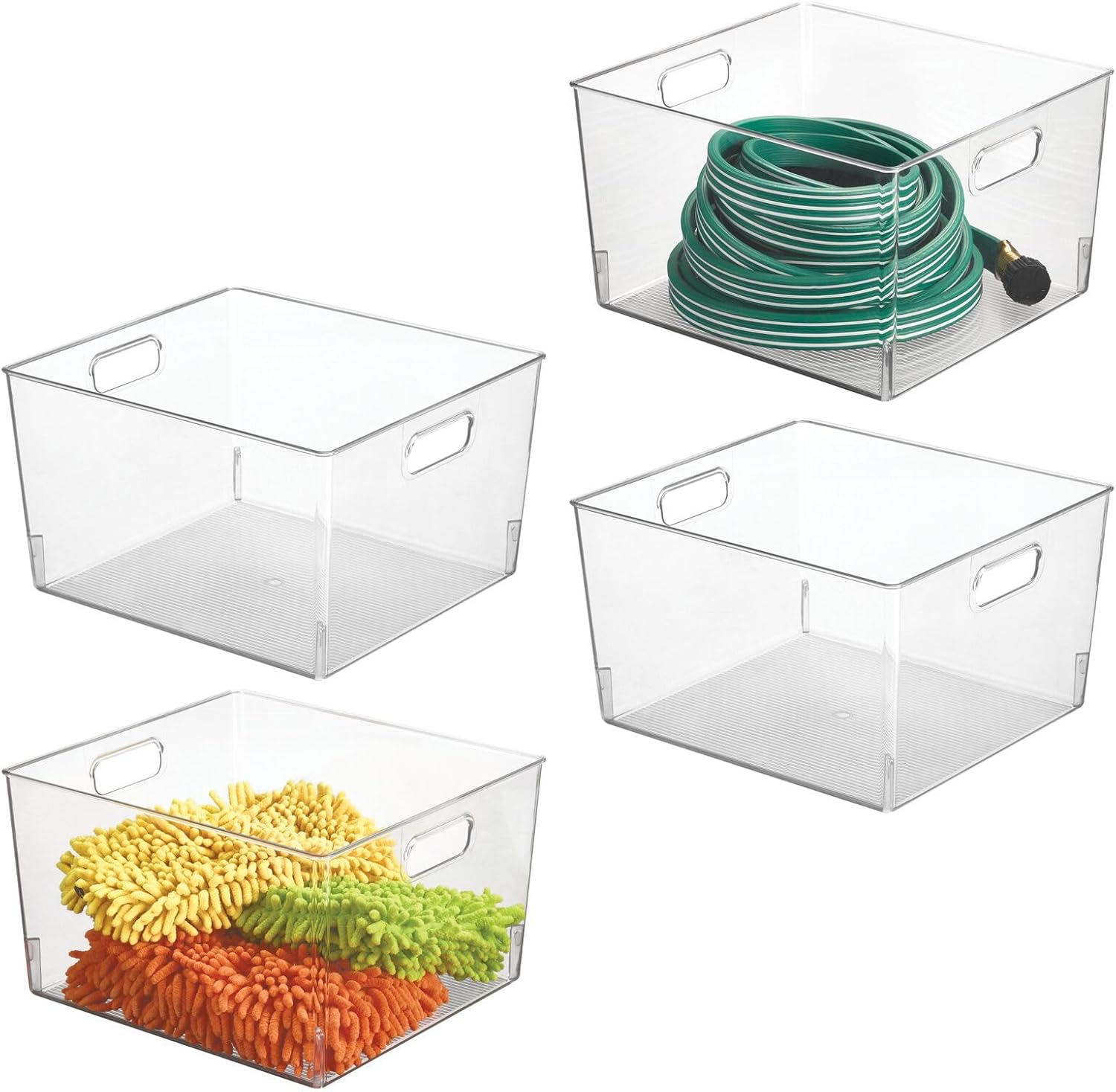 Amazon.com - mDesign Large Plastic Garage Storage Bin Box Container ...