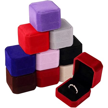 Amazon.com: KETAR 24pcs Assorted Color Small Hard Gift Box Set for Ring ...