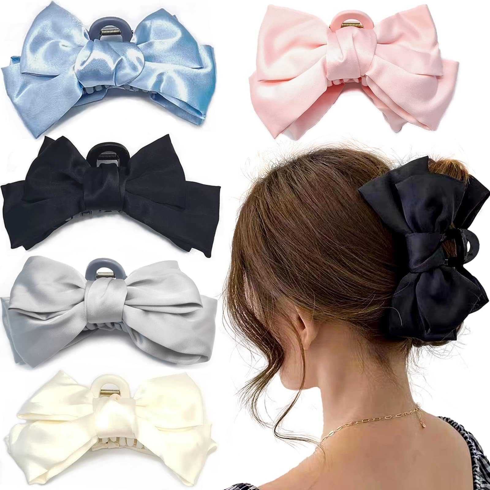Amazon.com : ZYIGYI 5 Inch Hair Claw Clips for Women Girl with Long ...