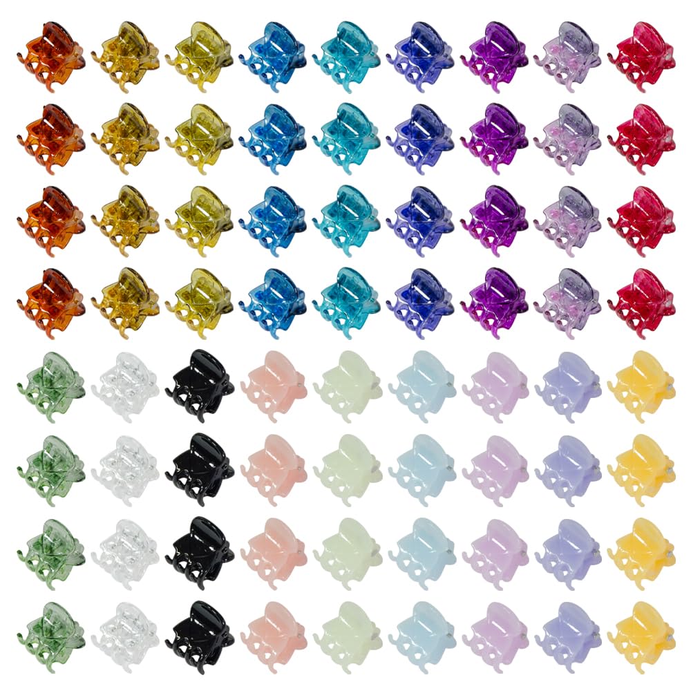 Amazon.com : 70 PCS Mini Hair Claw Clips， Bangs Strong Grip ...