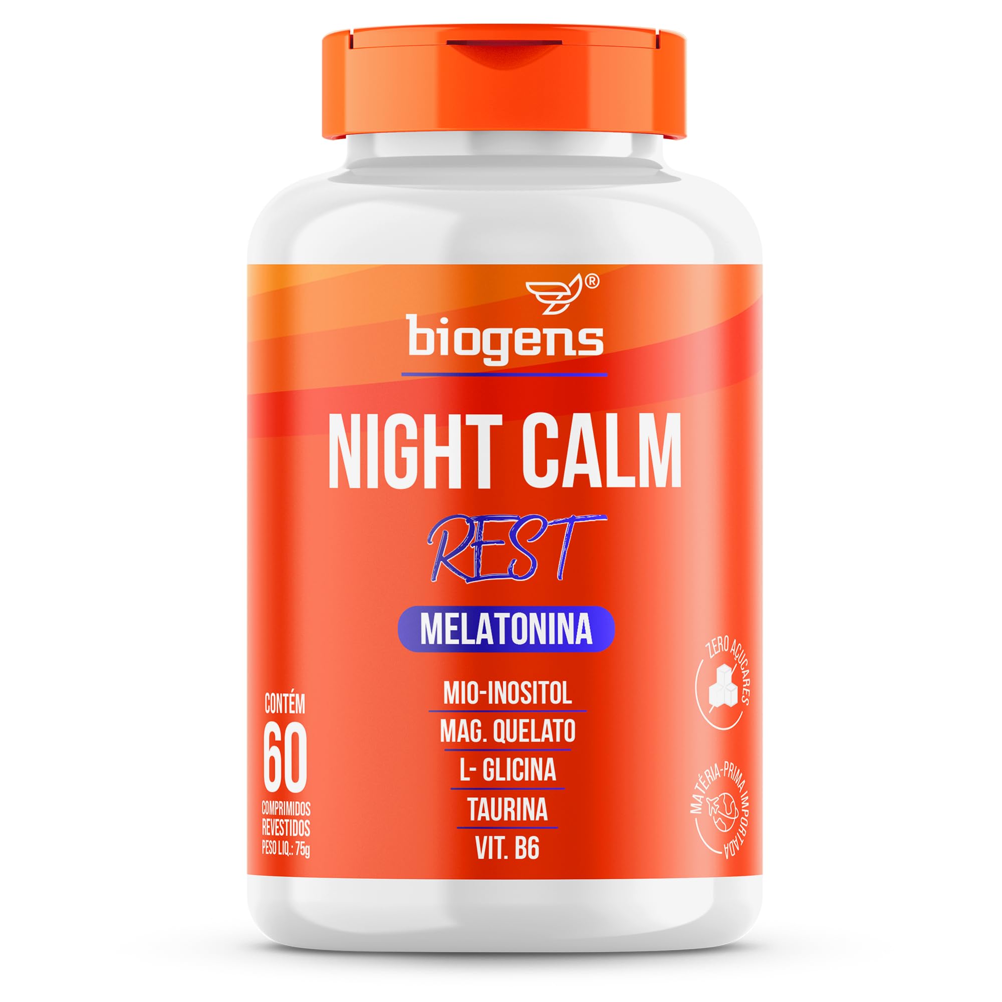 Night Calm Rest Melatonina, mio-inositol, Magnésio Quelato, L-Glicina ...