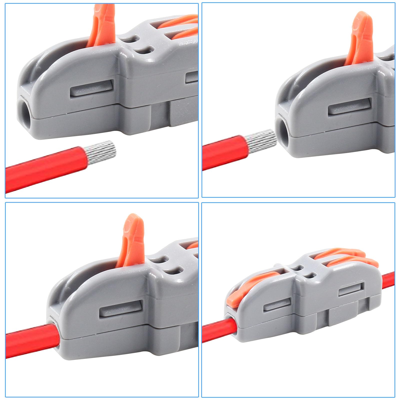 Snapklik.com : Litoexpe 20 Pcs 1 In 2 Out Mini Electrical Wire Connectors