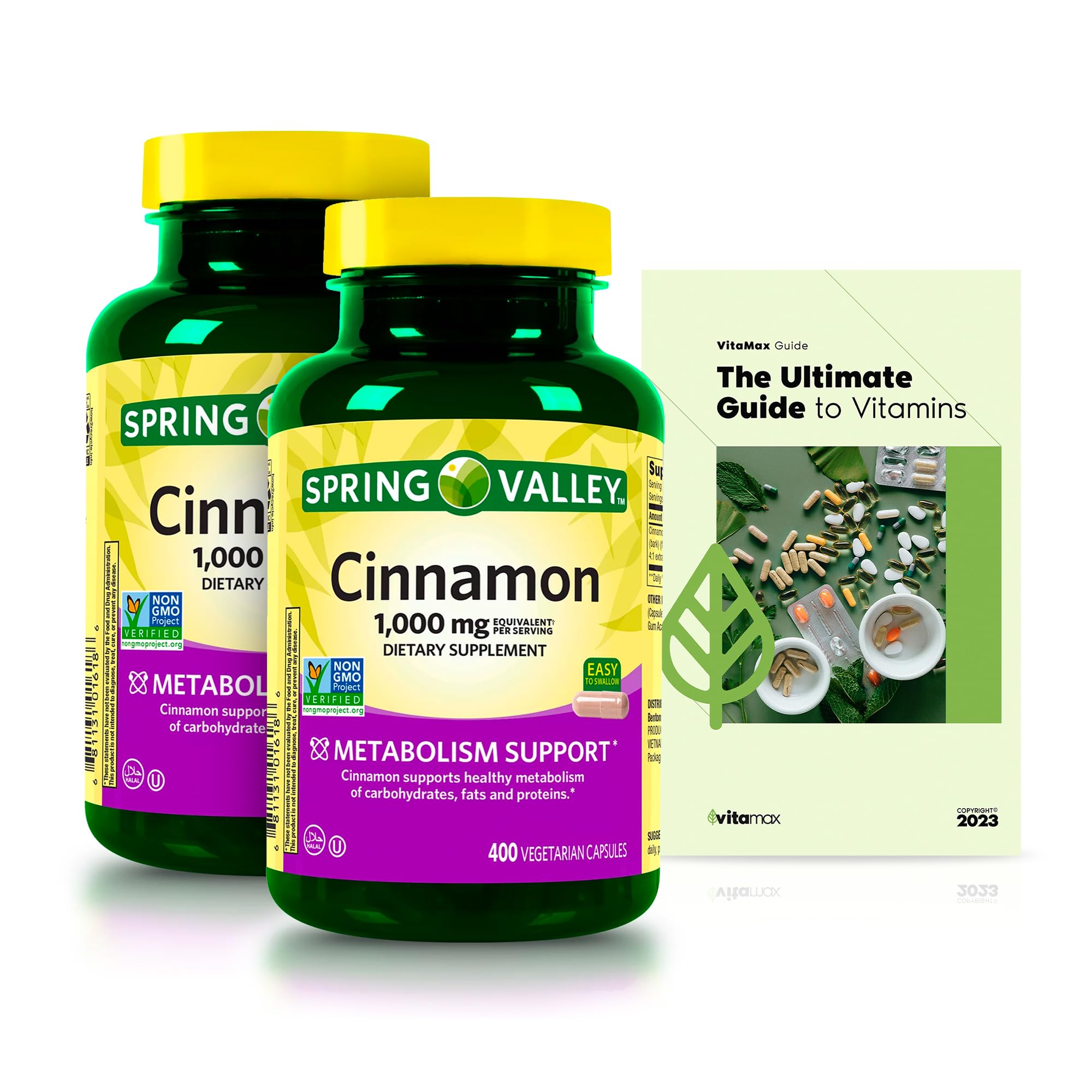 Amazon.com: Spring Valley Cinnamon Dietary Support Vegetarian Capsules ...