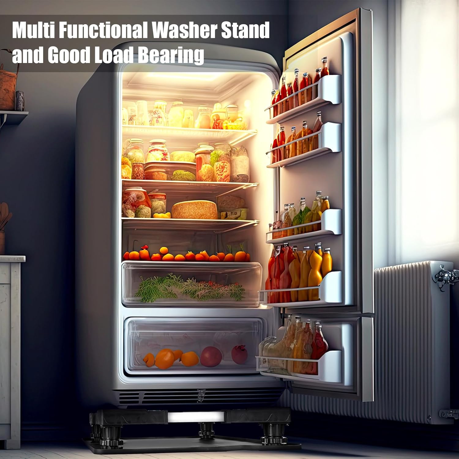Mini Fridge Stand with Drip Pan, Adjustable Philippines | Ubuy