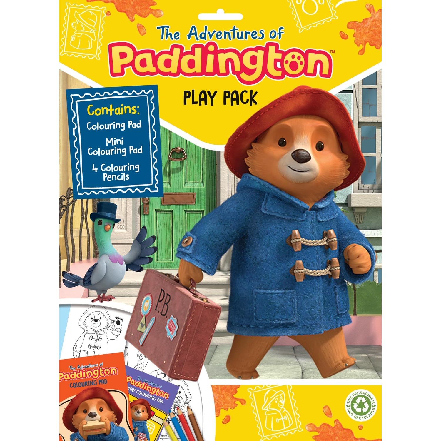 Quickdraw Paddington Play Pack Kids Activity Set with Colouring Pads ...