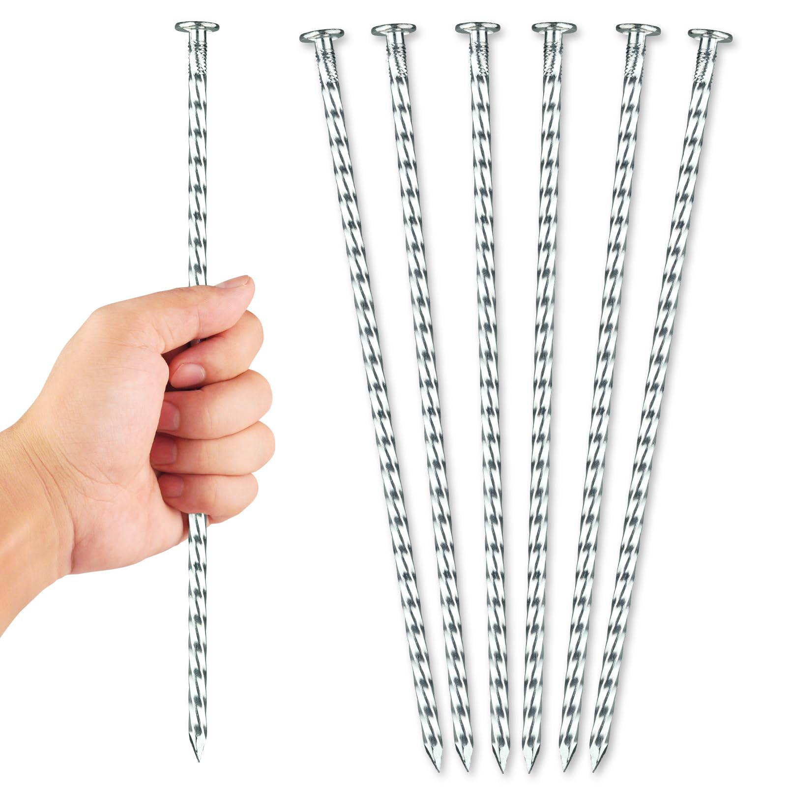 Snapklik.com : EISENSP 12 Inch Galvanized Landscape Stakes - 50pcs ...