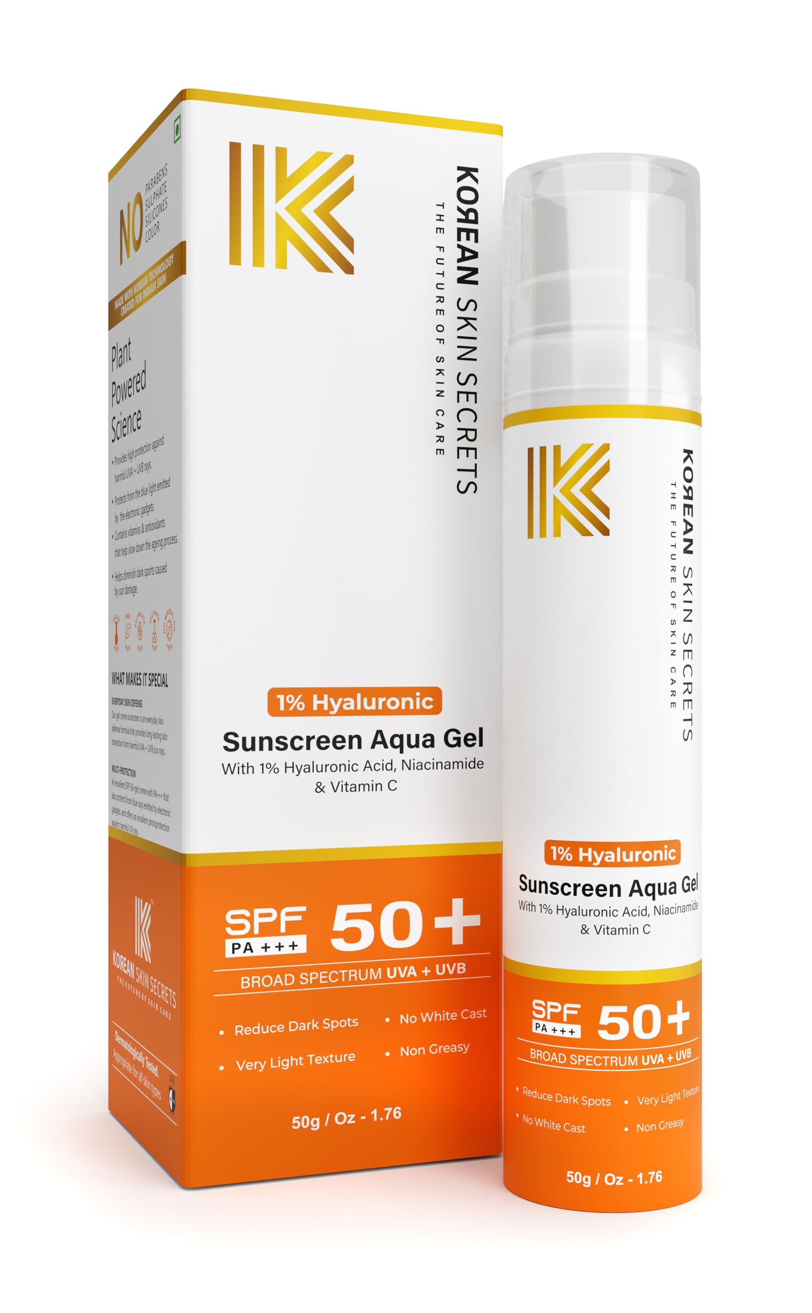 KOREAN SKIN SECRETS Very High Protection Hyaluronic Sunscreen Aqua Gel ...