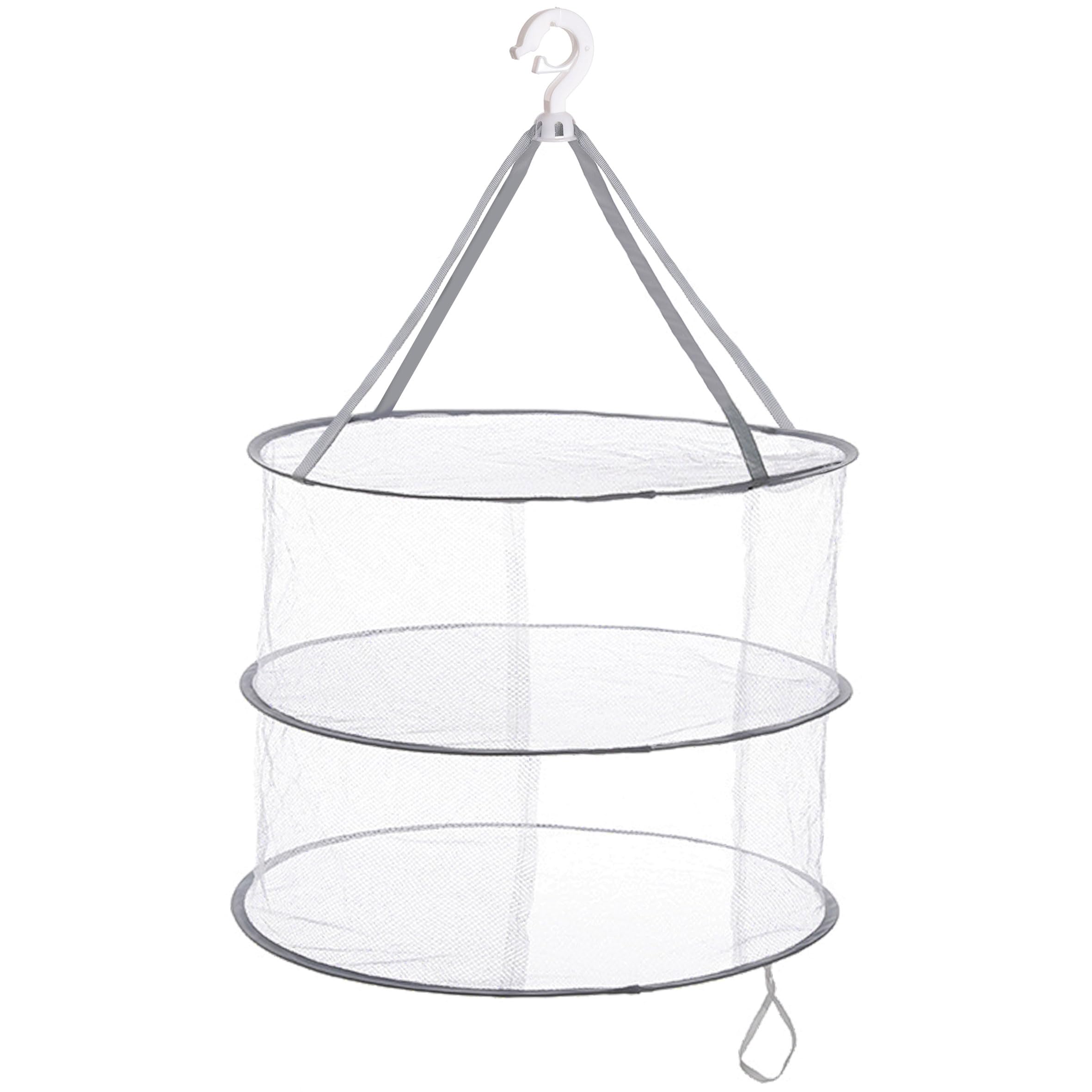 Amazon.com: Caliee 2 Tier Hanging Sweater Drying Rack Flat Mesh Drying ...