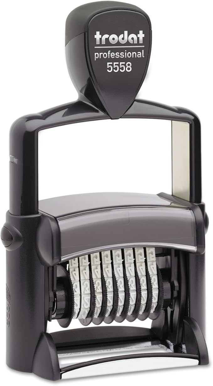 Amazon.com : Trodat Professional Numberer, 8 Digit Self-Inking ...
