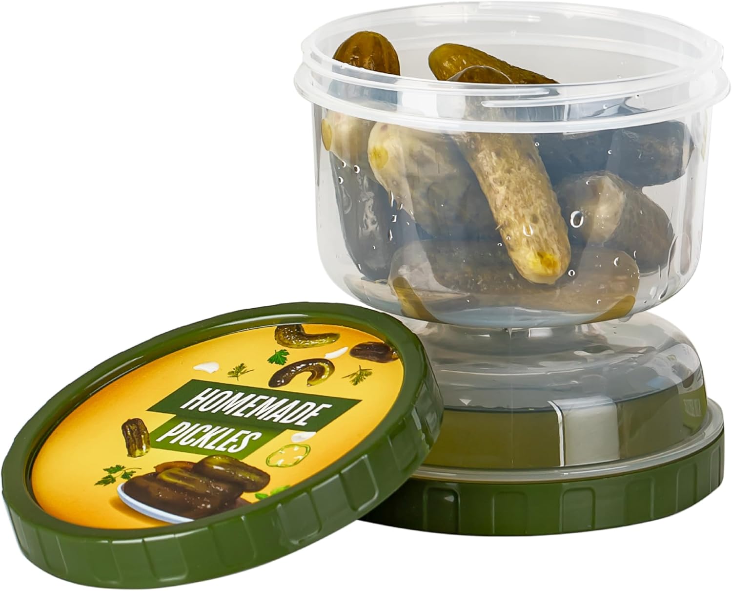 Amazon.com: PORSIMA Pickle Jar, Pickle Jar with Strainer Flip, 34 oz ...