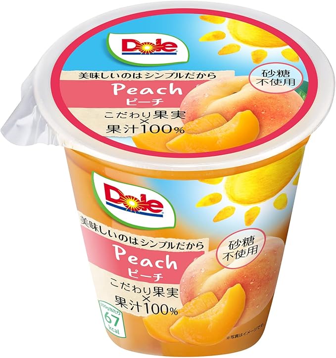 Amazon | Dole ドール ピーチカップ 198g×6個 【ヨーグルトやグラノーラに】 (果物 フルーツポンチ ギフト デザート シリアル 間食 おやつ 朝食 砂糖不使用 果汁100% ...