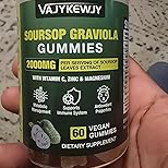 Amazon.com: VAJYKEWJY 2 Pack Soursop Graviola Gummies - 2000mg Extra Strength Soursop Leaves ...