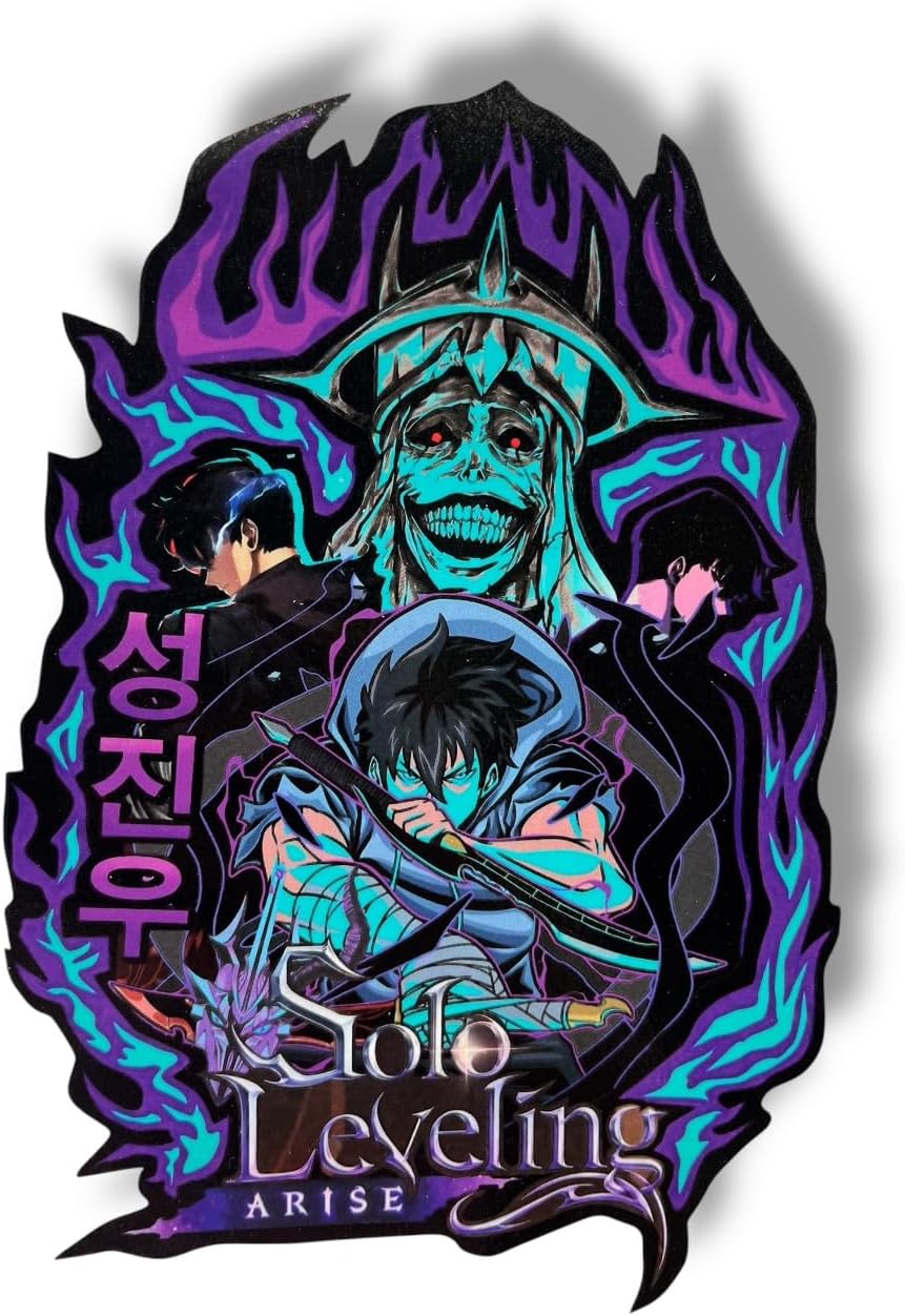 Amazon.com - Solo Leveling Anime Car Sticker – Sung Jin-Woo Vinyl Decal ...